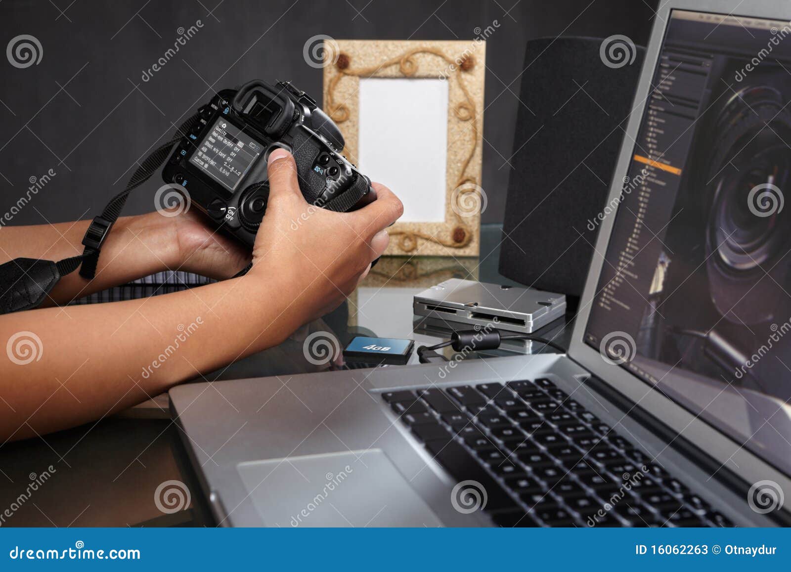 Photographer Preparing Camera Stock Image - Image of dslr, memory: 16062263