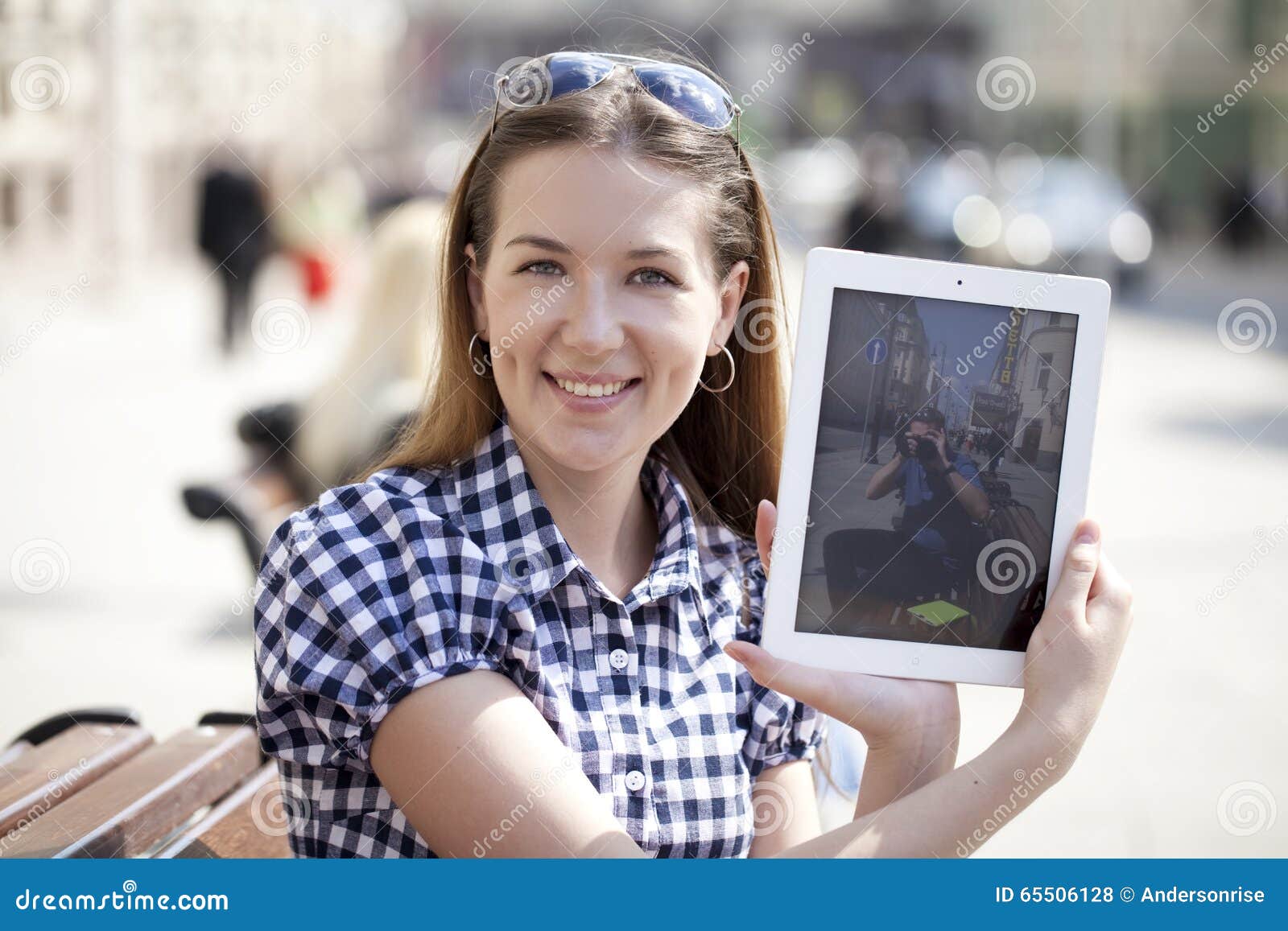Photographer in Reflection Plate Pad Stock Photo - Image of appearance ...