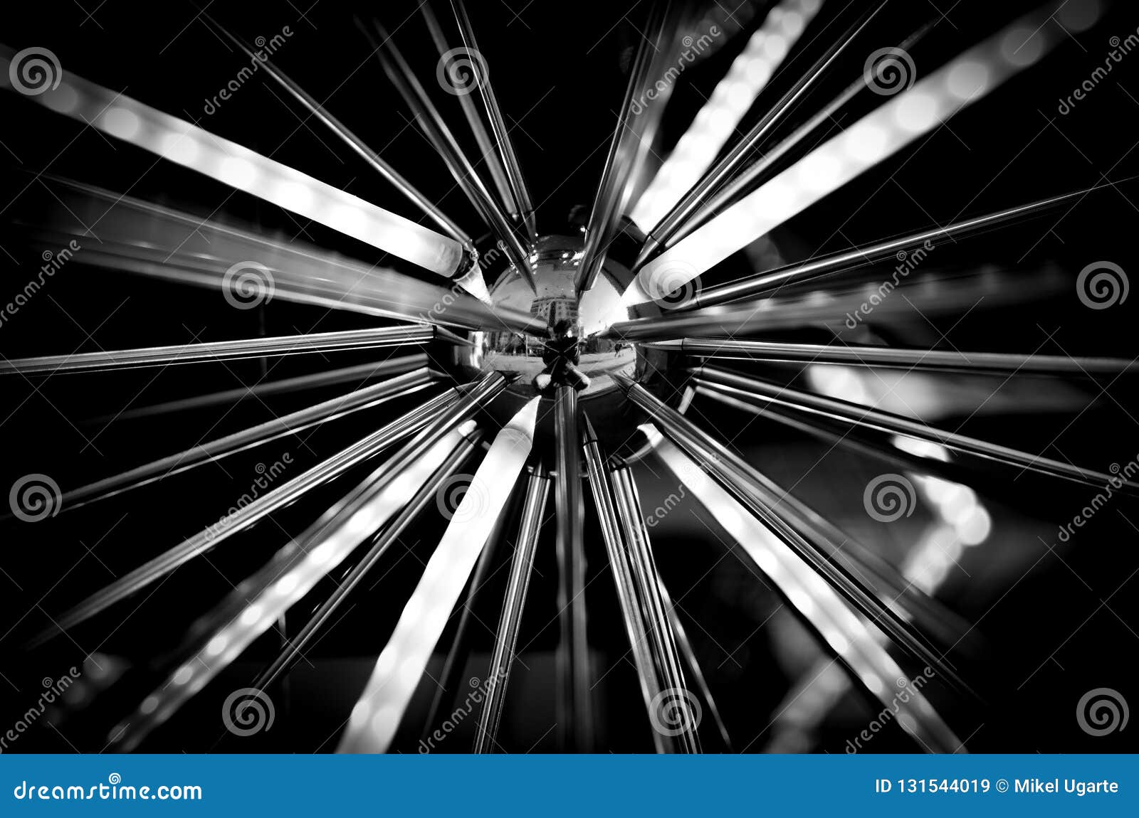 Photographer Reflection on a Spiked Ball Stock Image - Image of ...