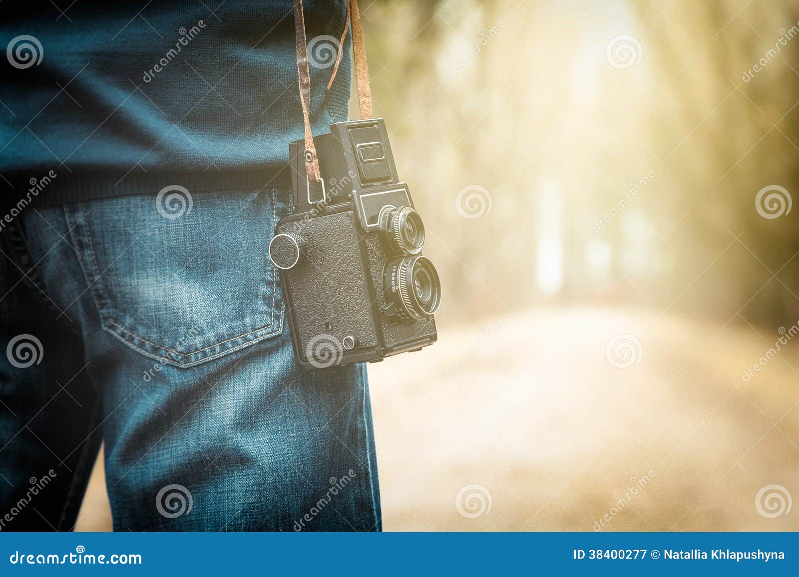Photographer on road stock image. Image of photographic - 38400277