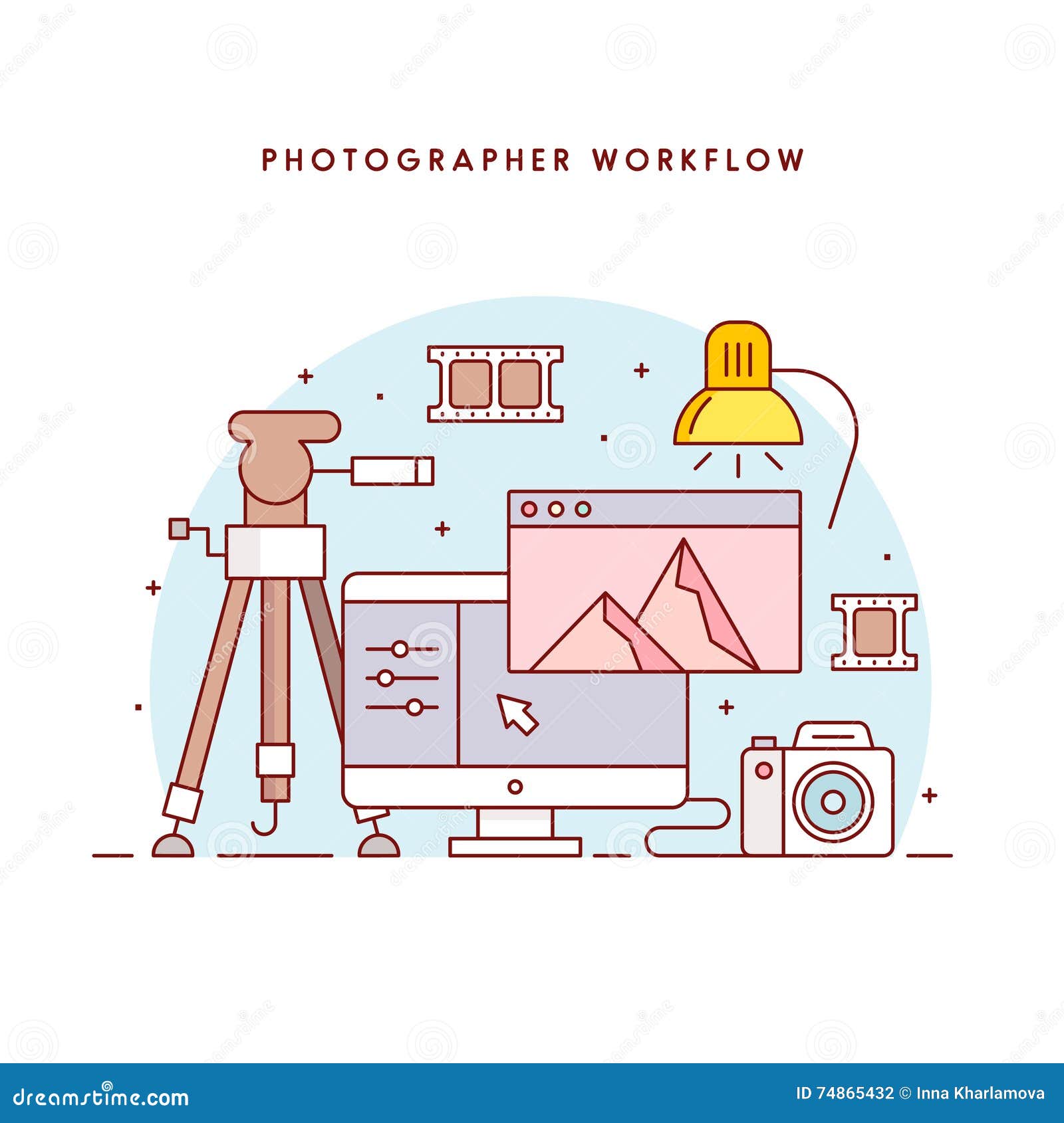 The Photographer S Workflow. Stock Vector - Illustration of apple ...