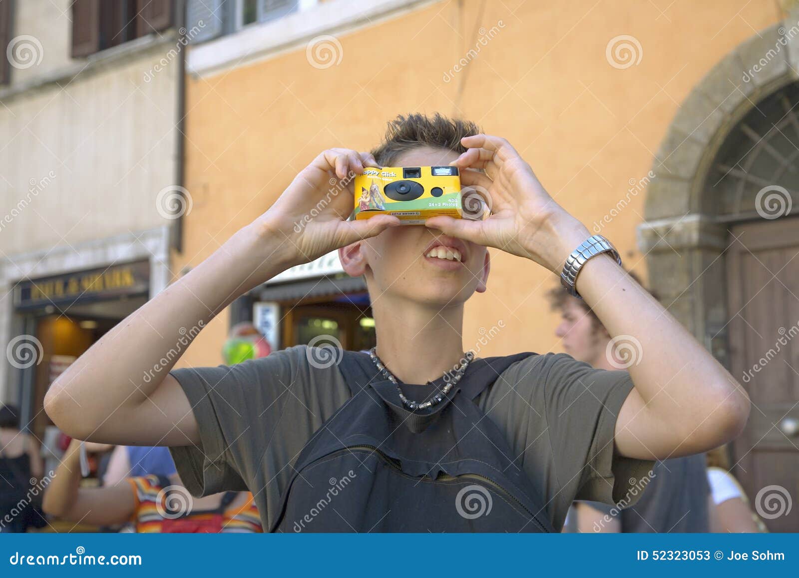 Photographer Shooting Disposable Camera in Rome, Italy Editorial Stock ...