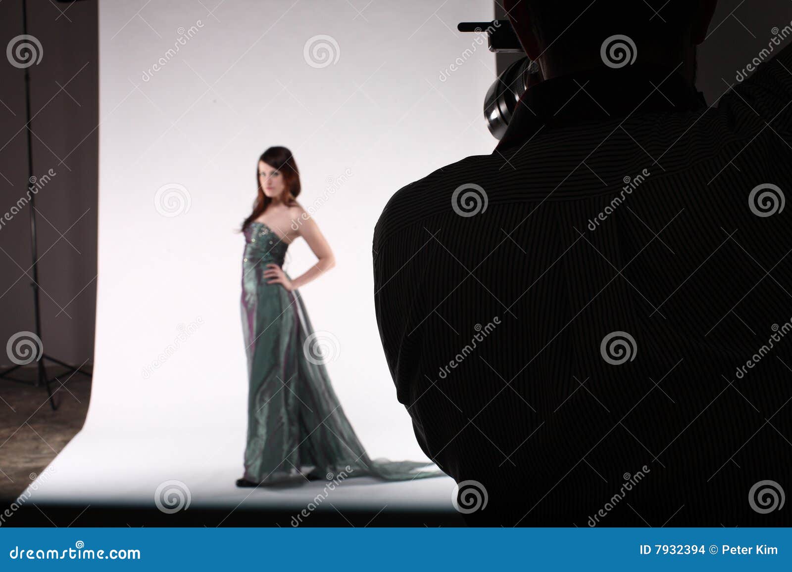 Photographer Shooting Model Stock Photo - Image of dude, lighting: 7932394