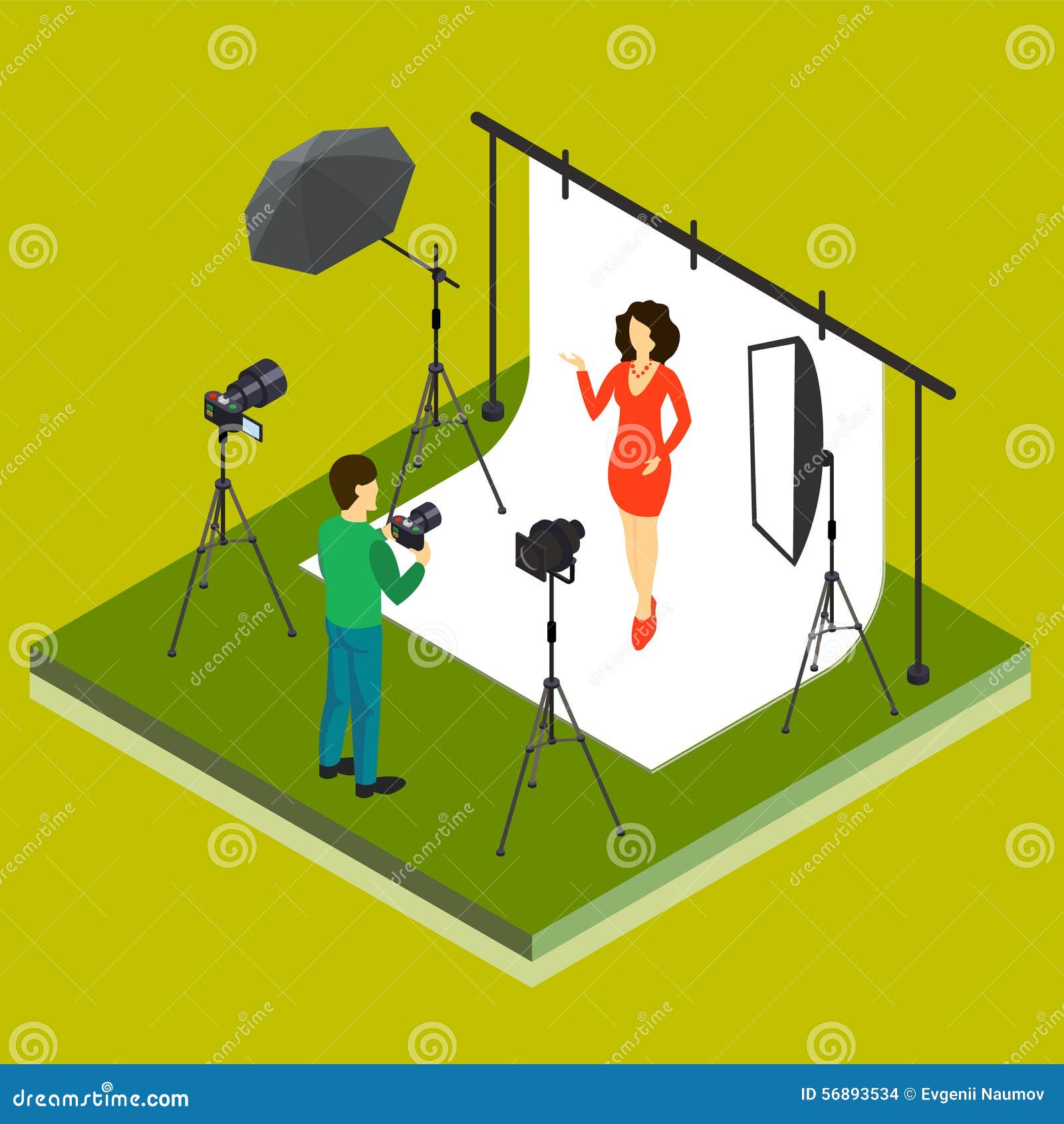 Photographer Shooting Girl Model, Celebrity And Mens Apparel With ...