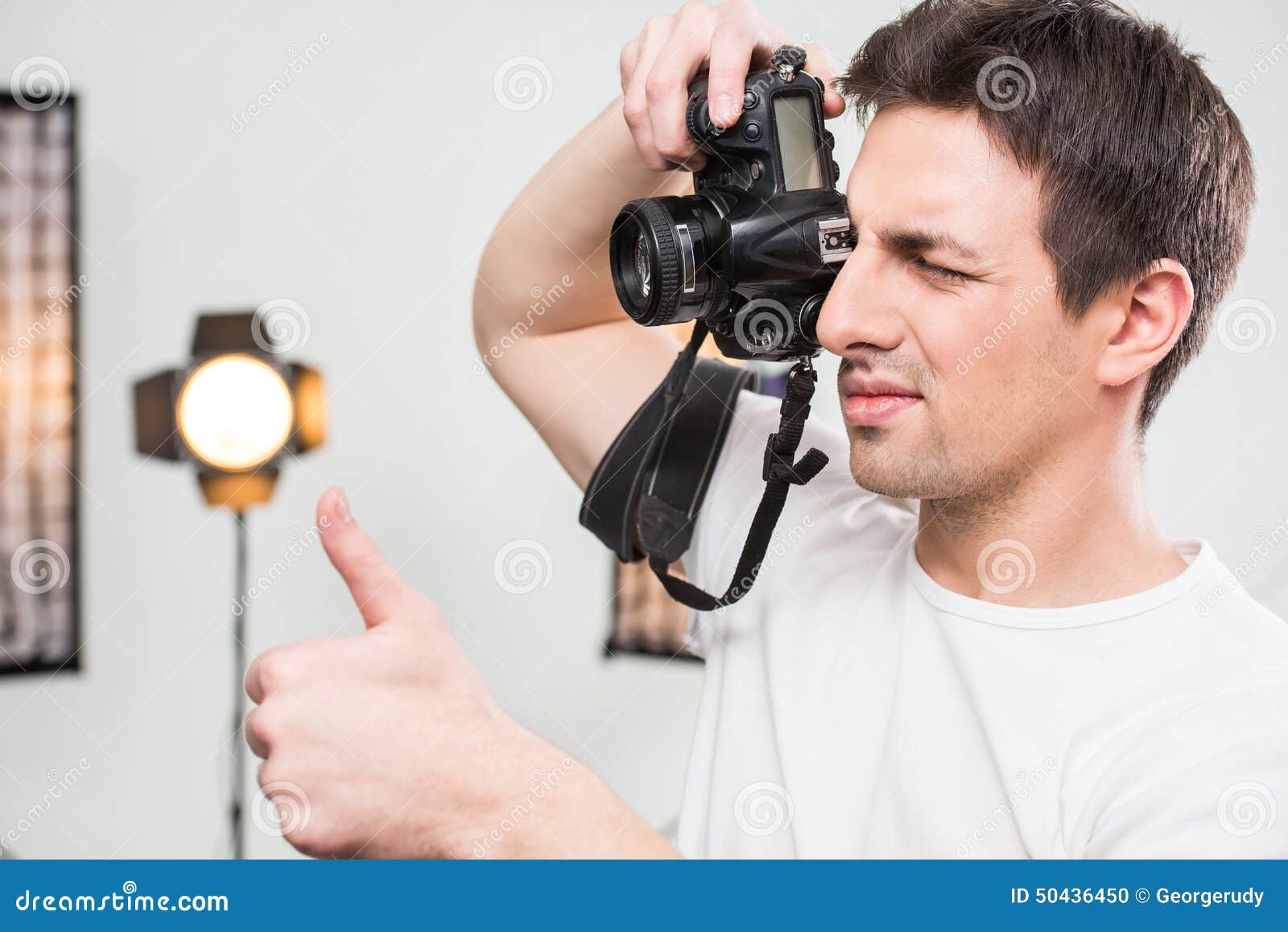 Photographer stock photo. Image of caucasian, equipment - 50436450
