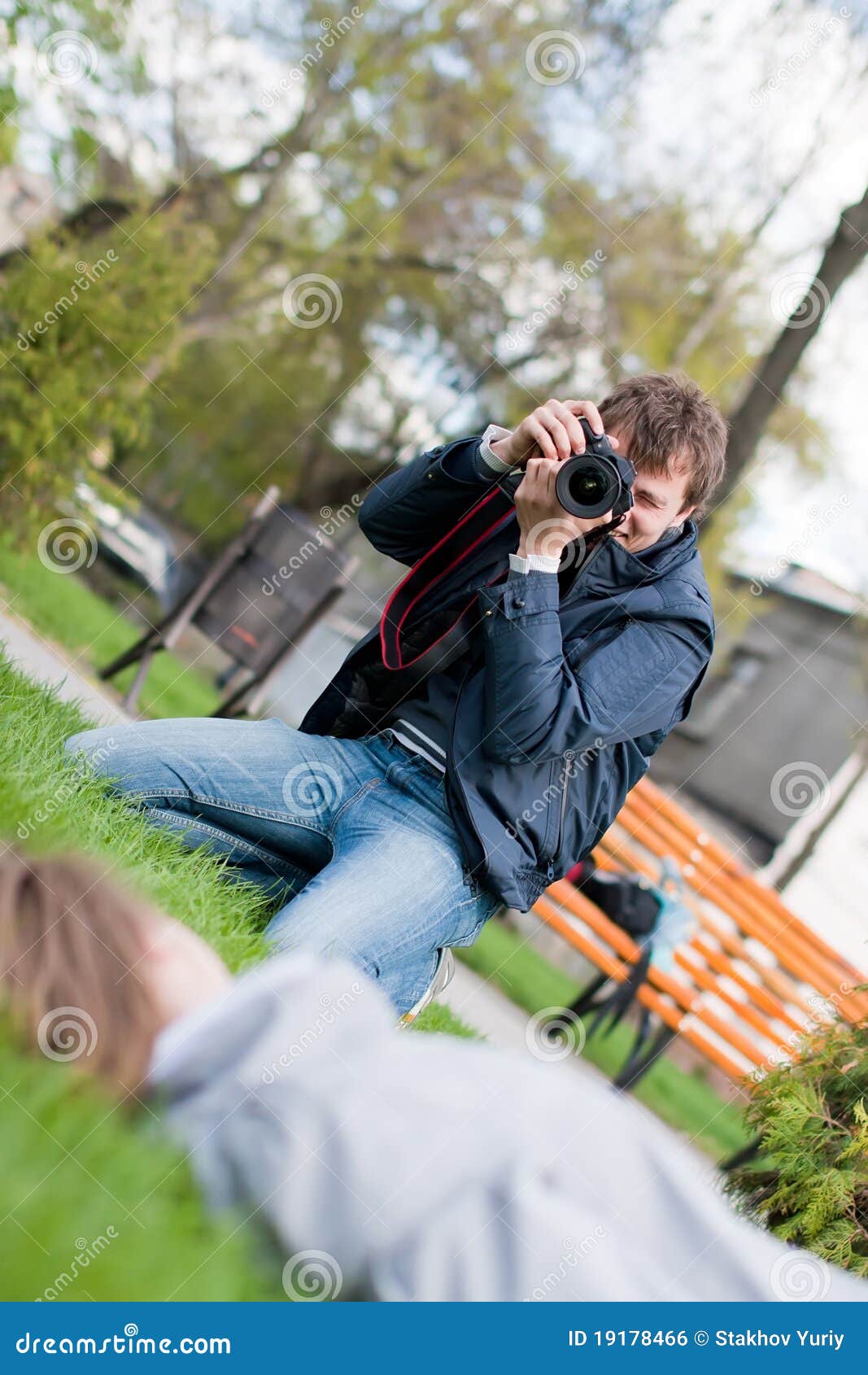 Photographer Takes a Shot of a Model Stock Photo - Image of expertise ...