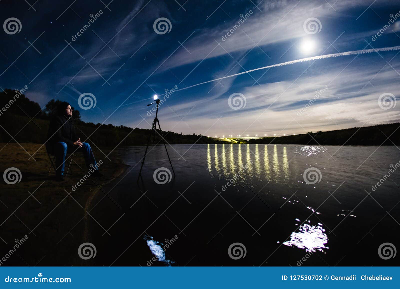 Photographer Taking a Photo of Epic Night Landscape Stock Photo - Image ... Photographer Taking a Photo of Epic Night Landscape Stock Photo - Image ...