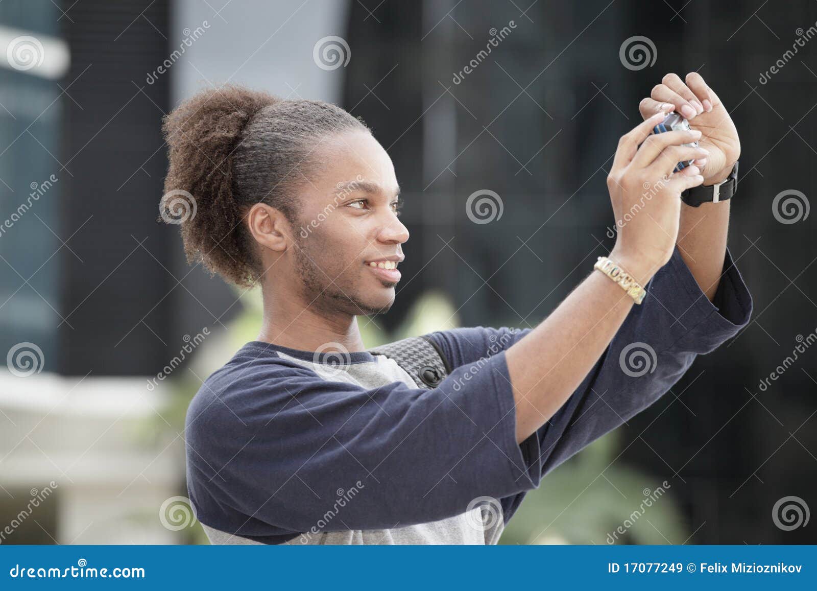 Photographer Taking a Self Portrait Stock Image - Image of digital ...