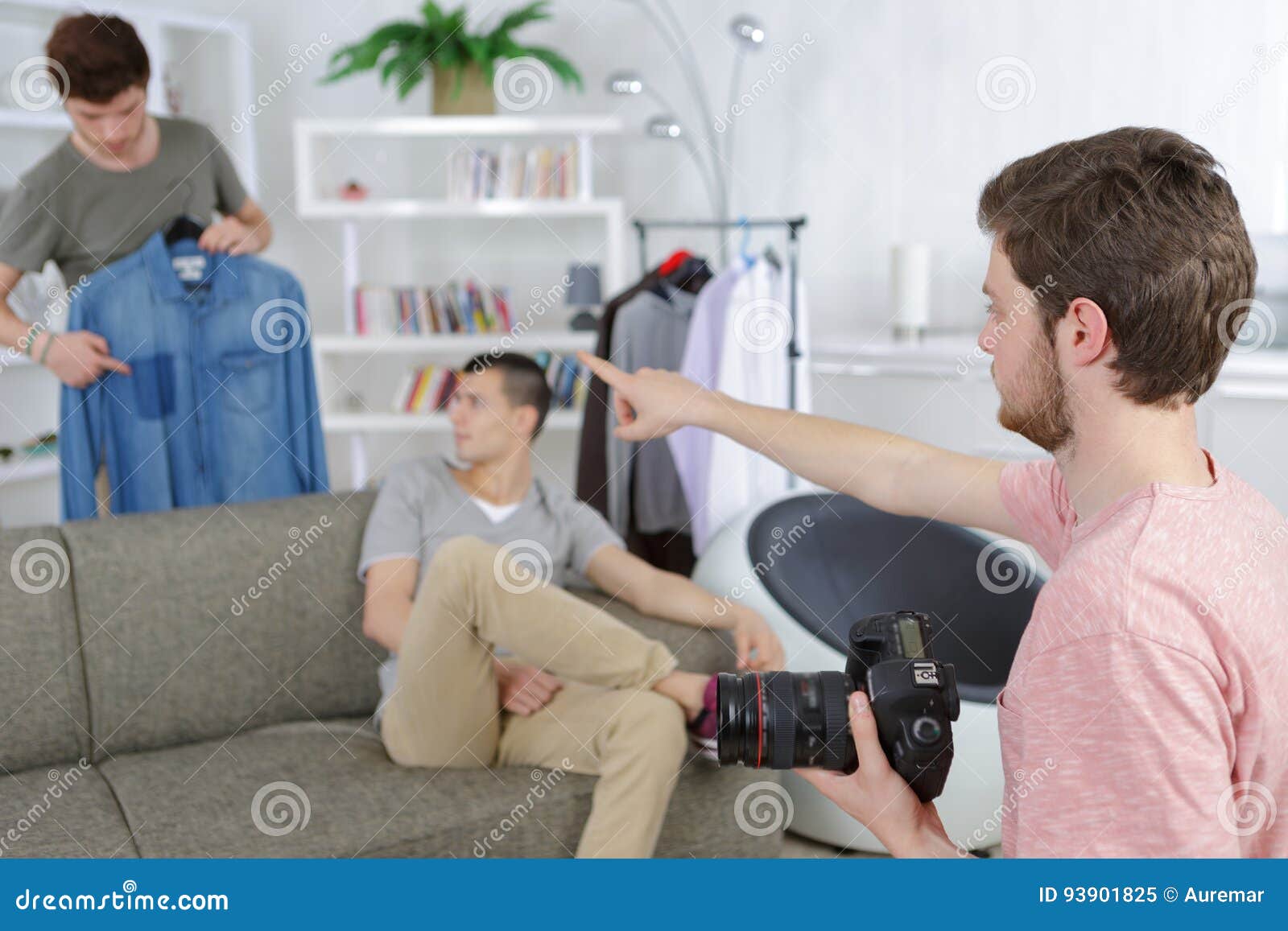 Photographer Telling Model What To Wear Stock Image - Image of ...