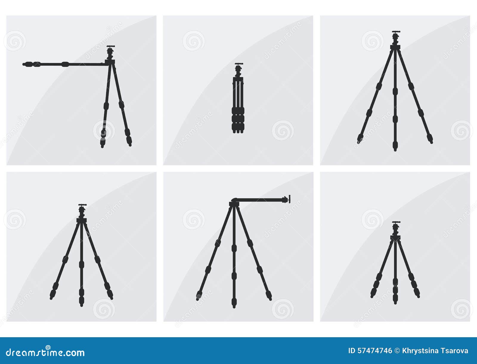 Photographer tripod set stock vector. Illustration of occupational ...