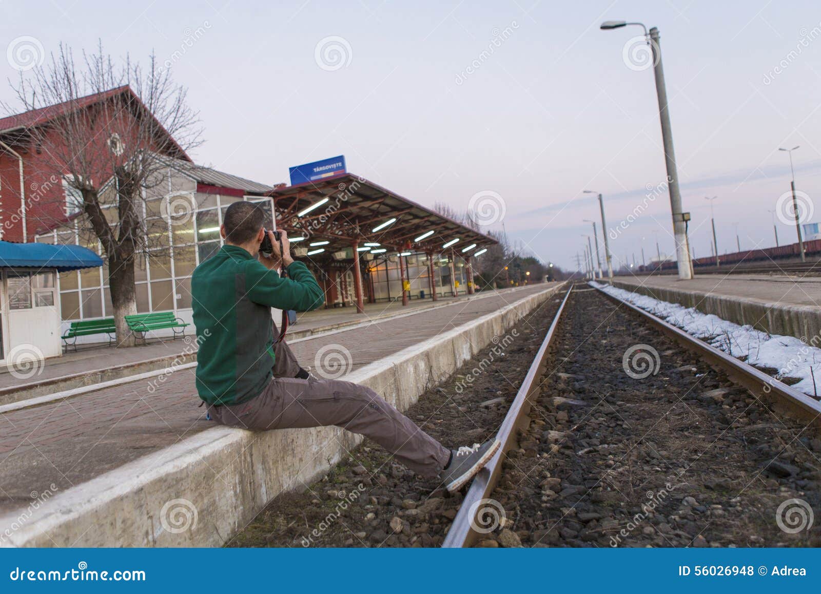 Photographer Waiting for the Right Moment Stock Photo - Image of ...