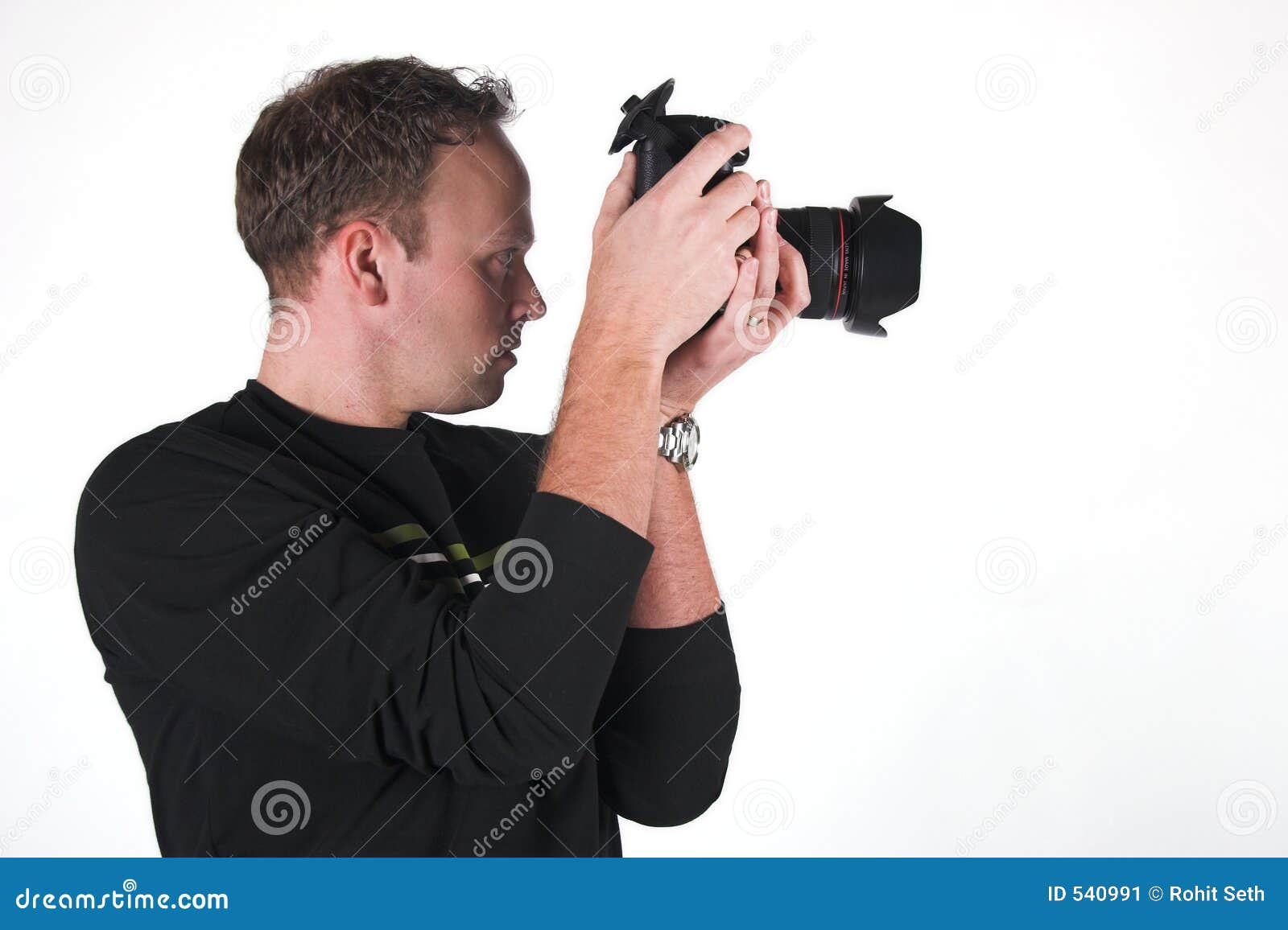 Photographer at work stock image. Image of intense, attitude - 540991