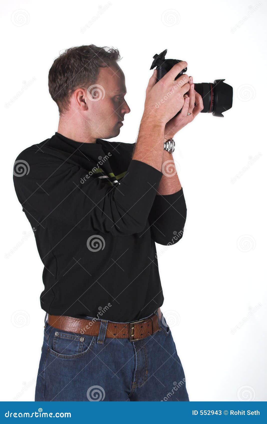 Photographer at work stock image. Image of intense, focus - 552943