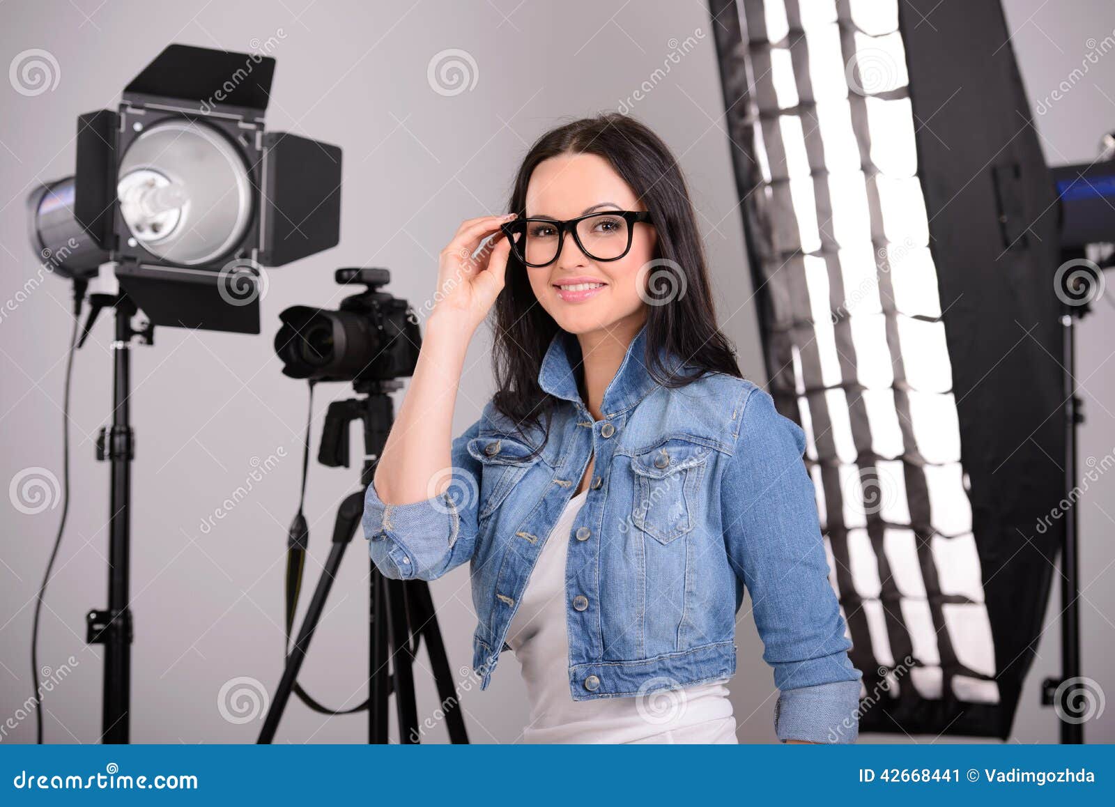 Photographer at Work stock image. Image of studio, smiling - 42668441