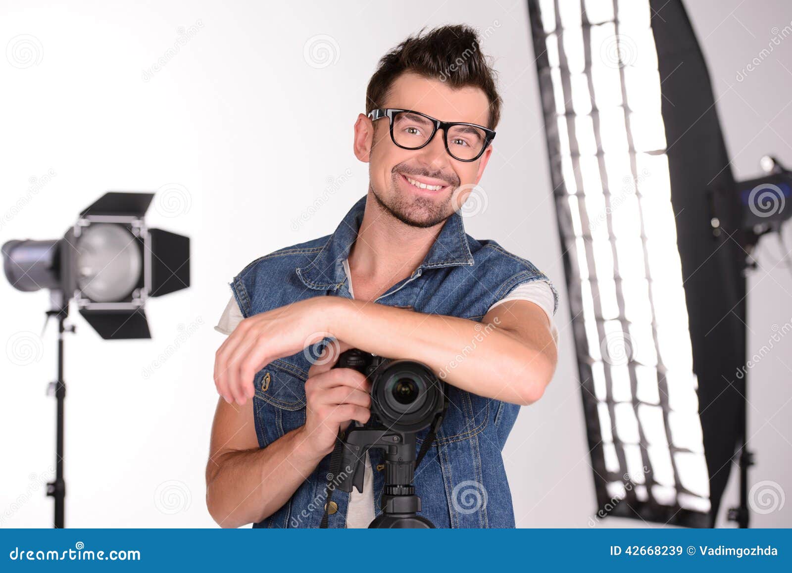 Photographer at Work stock image. Image of photographic - 42668239