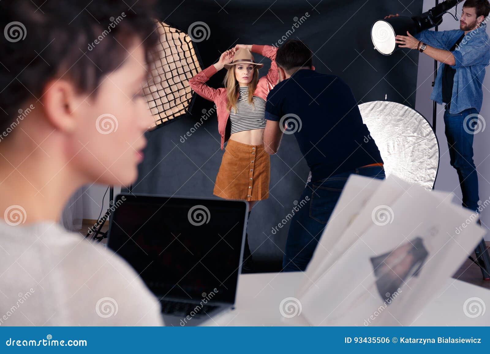 Photographer Working with Model Stock Photo - Image of work, people ...