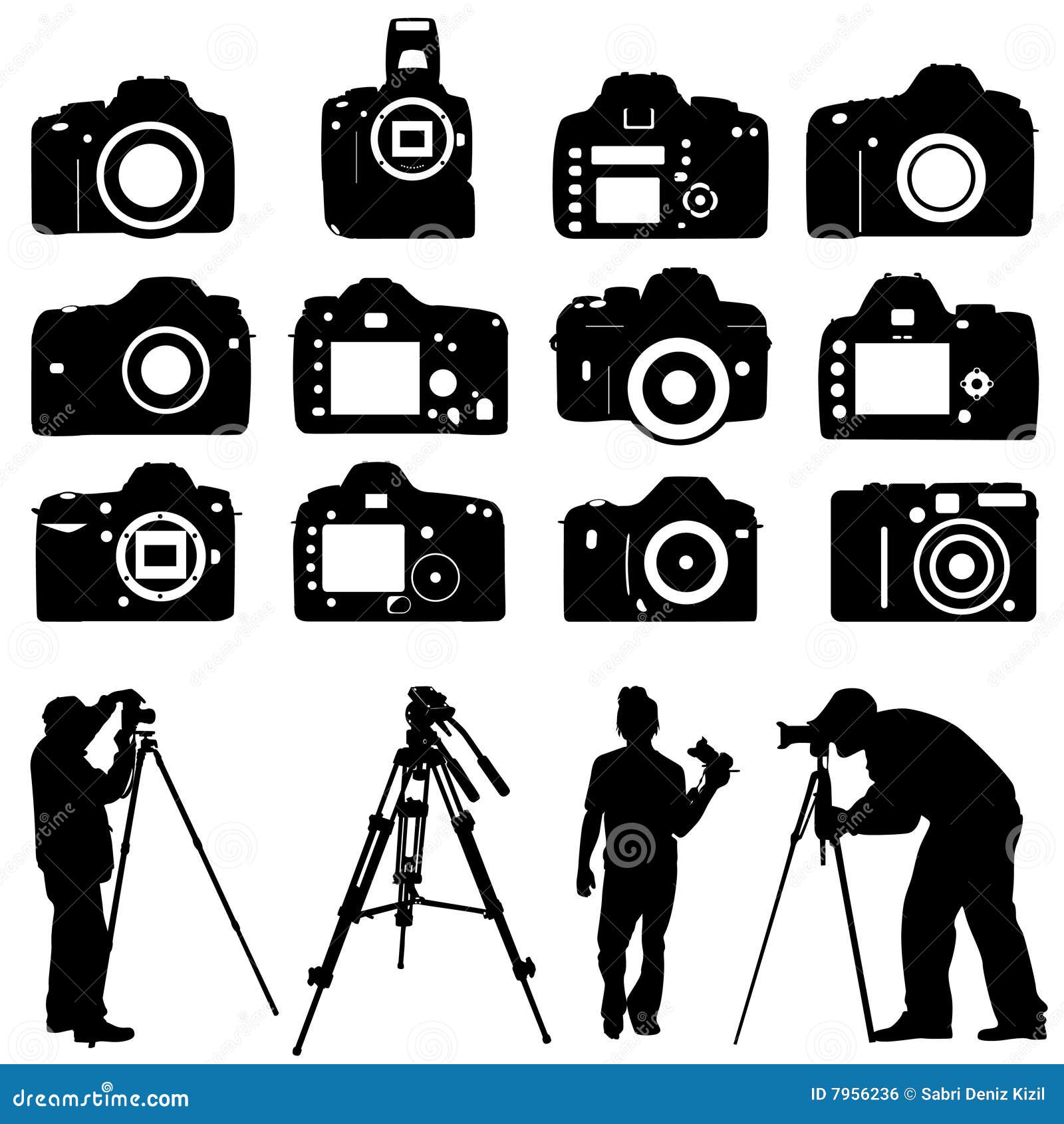 Photographers and Cameras Vector Stock Vector - Illustration of ...