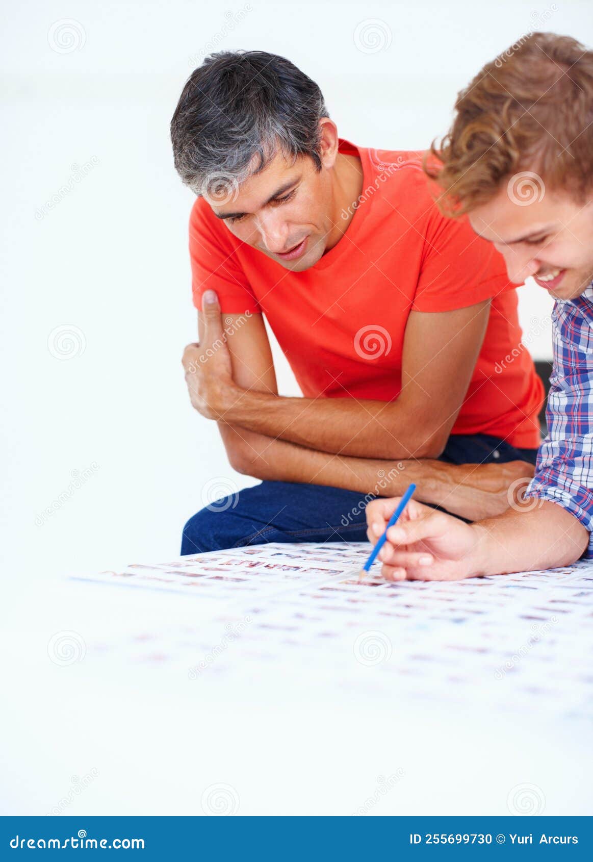 Photographers Discussing at Work. Two Professional Photographers ...