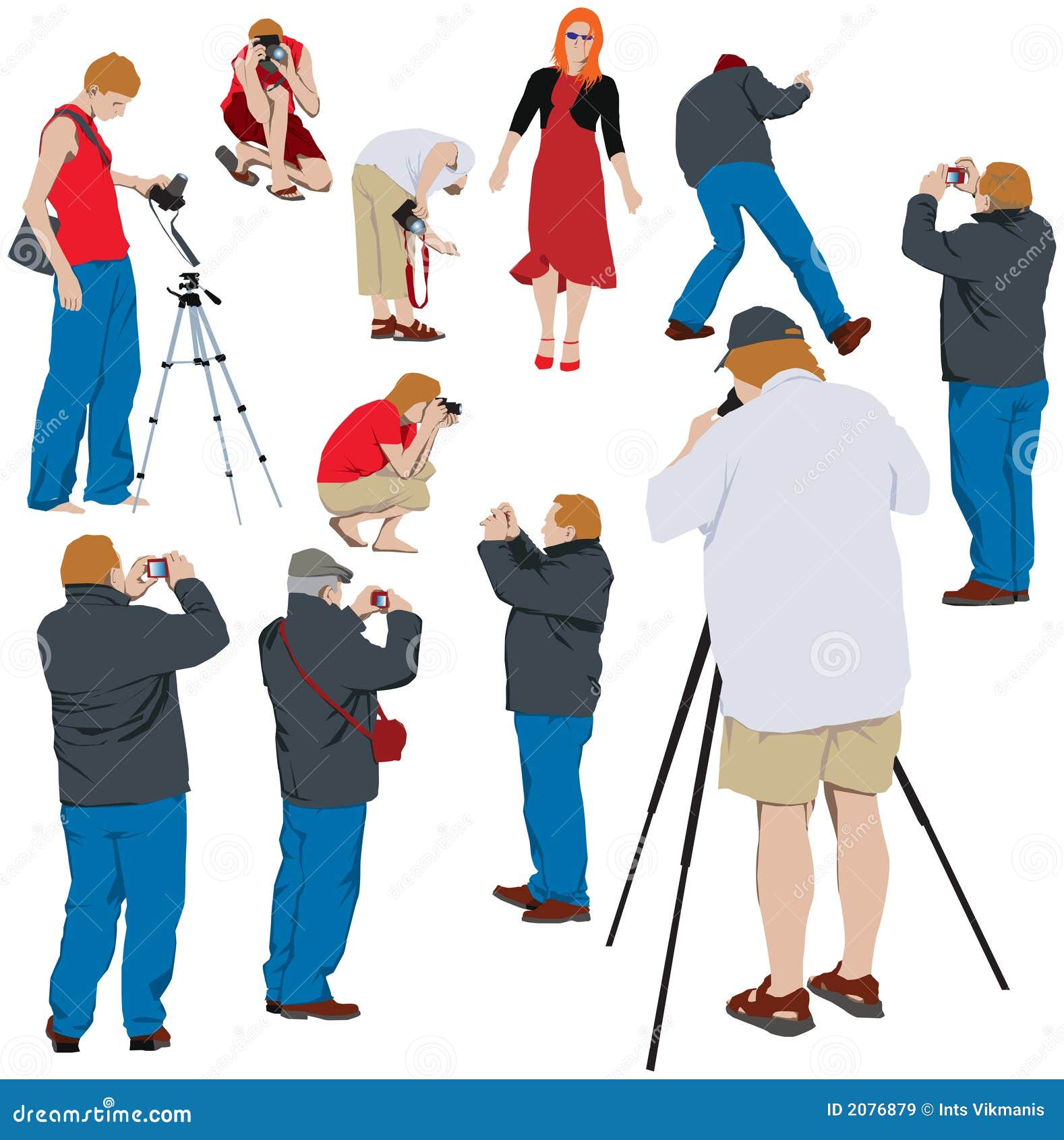 Photographers Shooting Model Vector Illustration | CartoonDealer.com ...