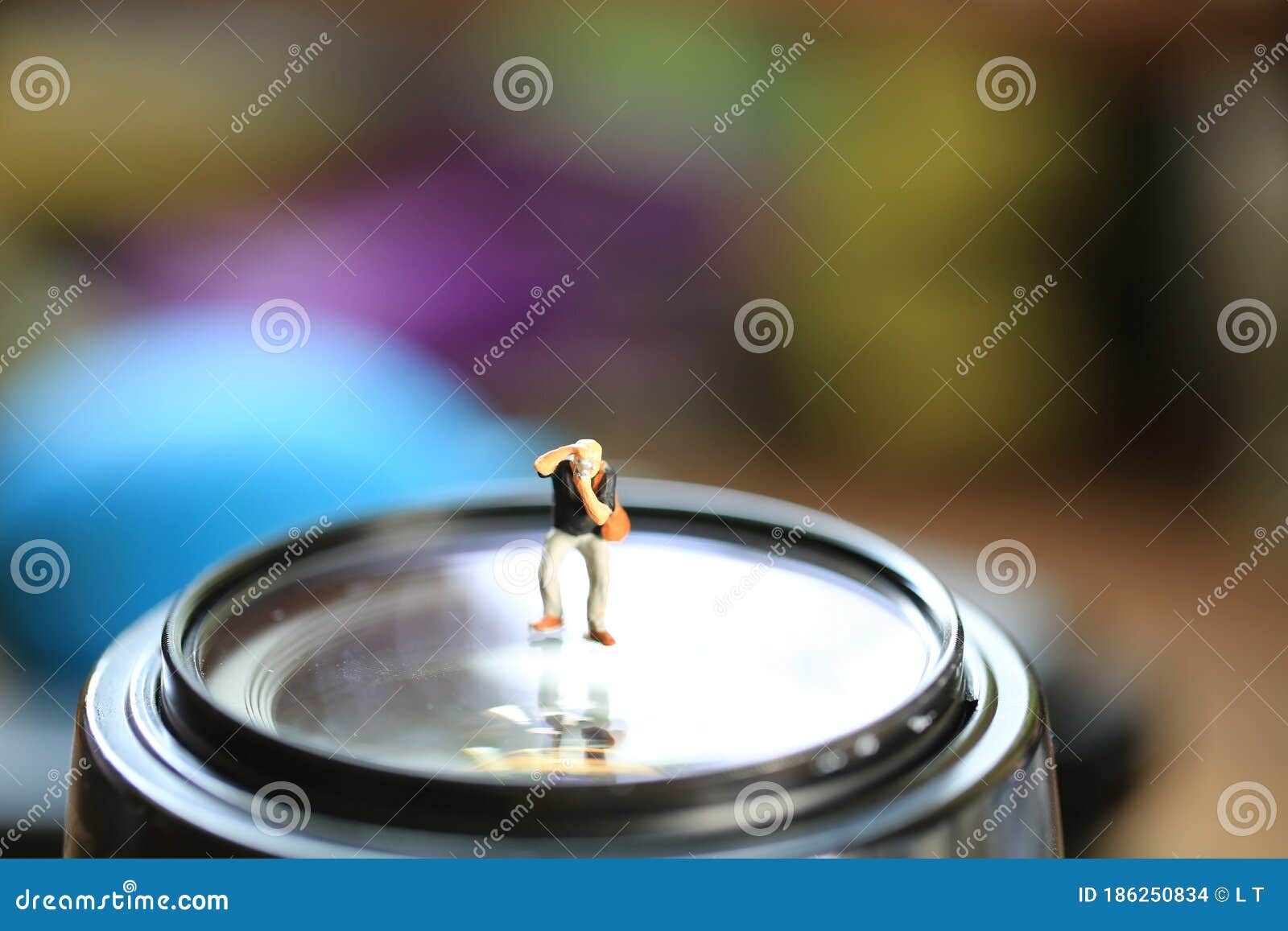 Photographers Tiny Man in Front of the Cam Stock Photo - Image of ...