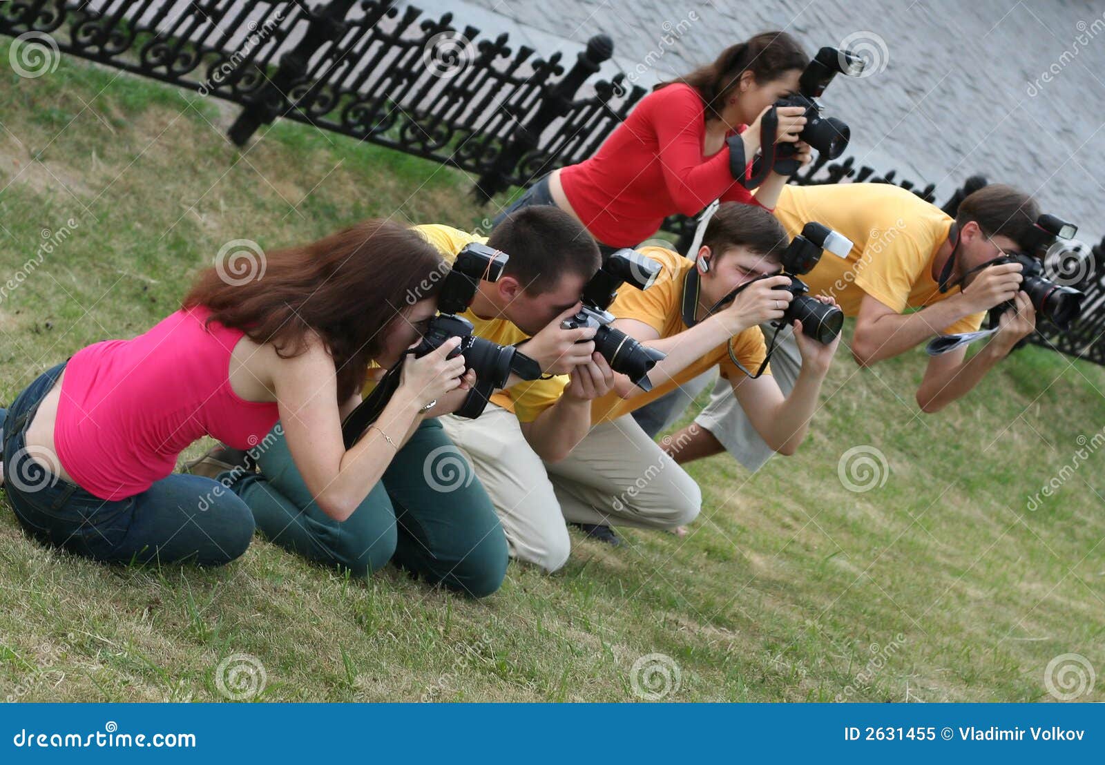 Photographers at work stock image. Image of journalist - 2631455