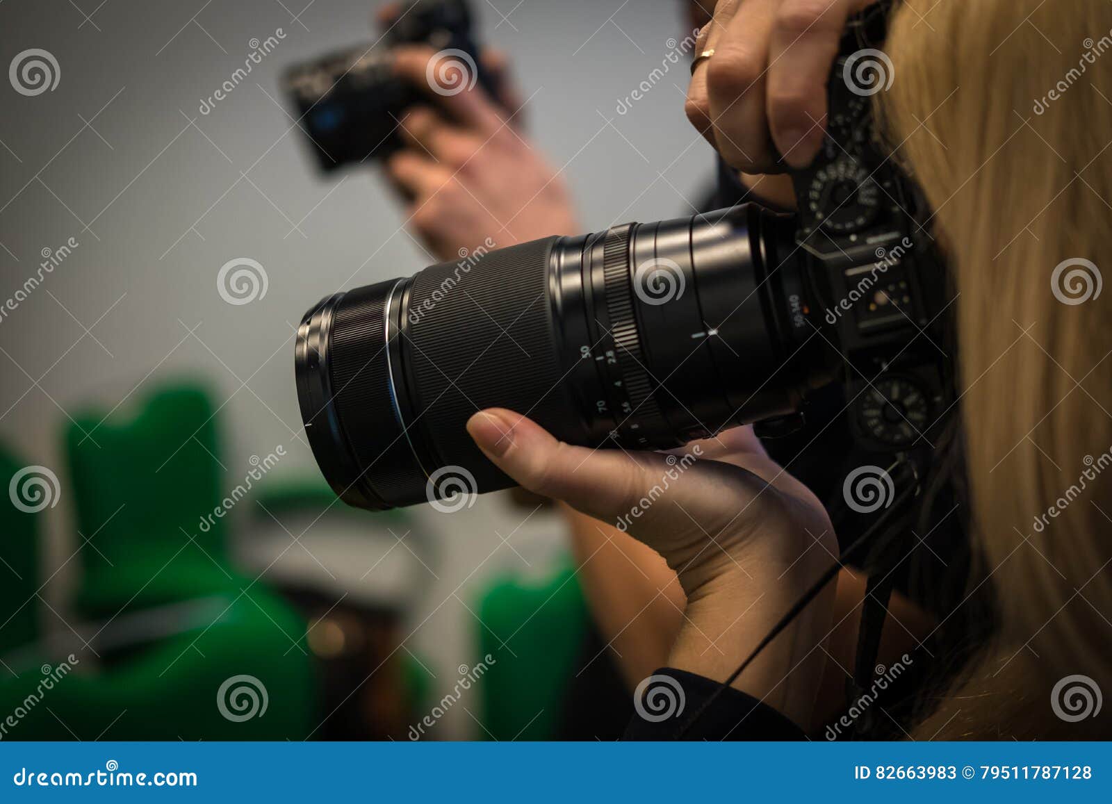 Photographers at work editorial stock photo. Image of green - 82663983