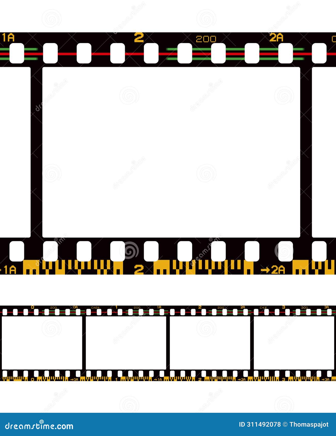 Photographic Analog Film Border Stock Illustration - Illustration of ...