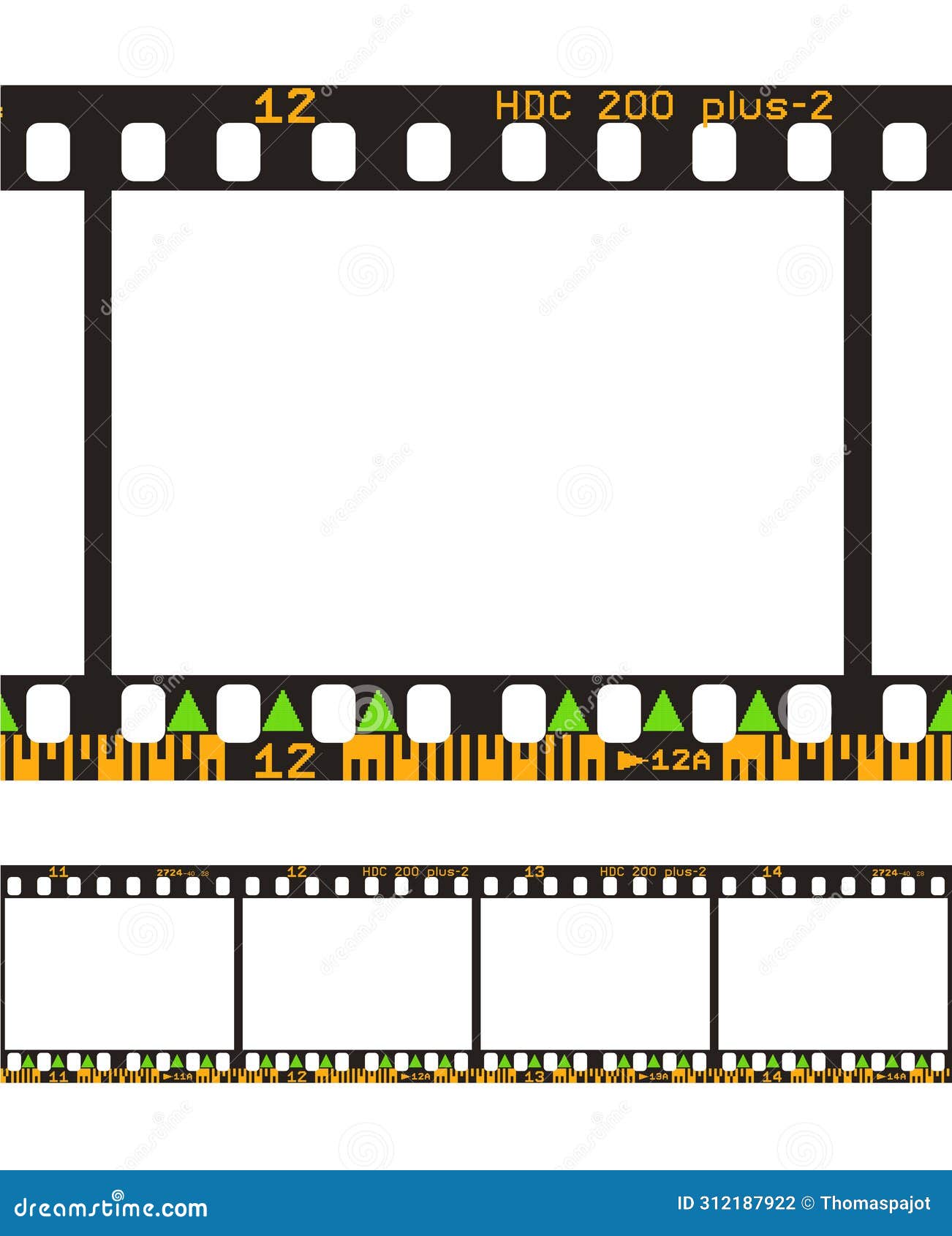 Photographic Analog Film Border Stock Vector - Illustration of camera ...