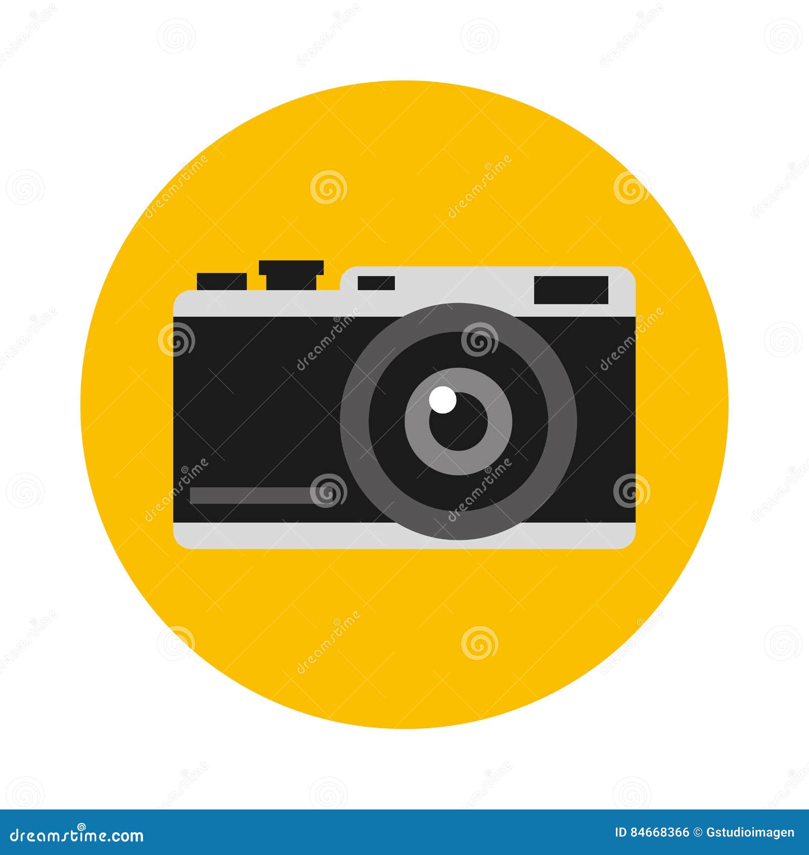 Photographic Camera with Flash Icon Stock Illustration - Illustration ...