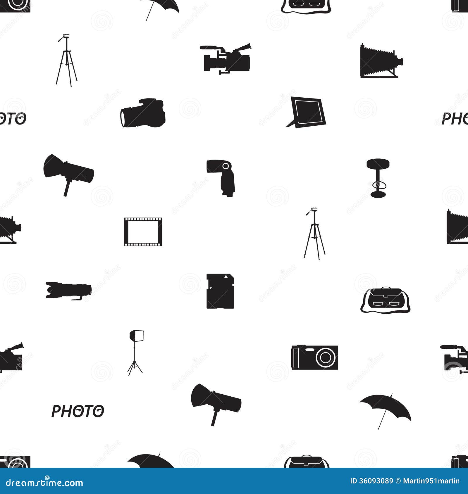 Photographic Icon Pattern Eps10 Stock Vector - Illustration of cinema ...