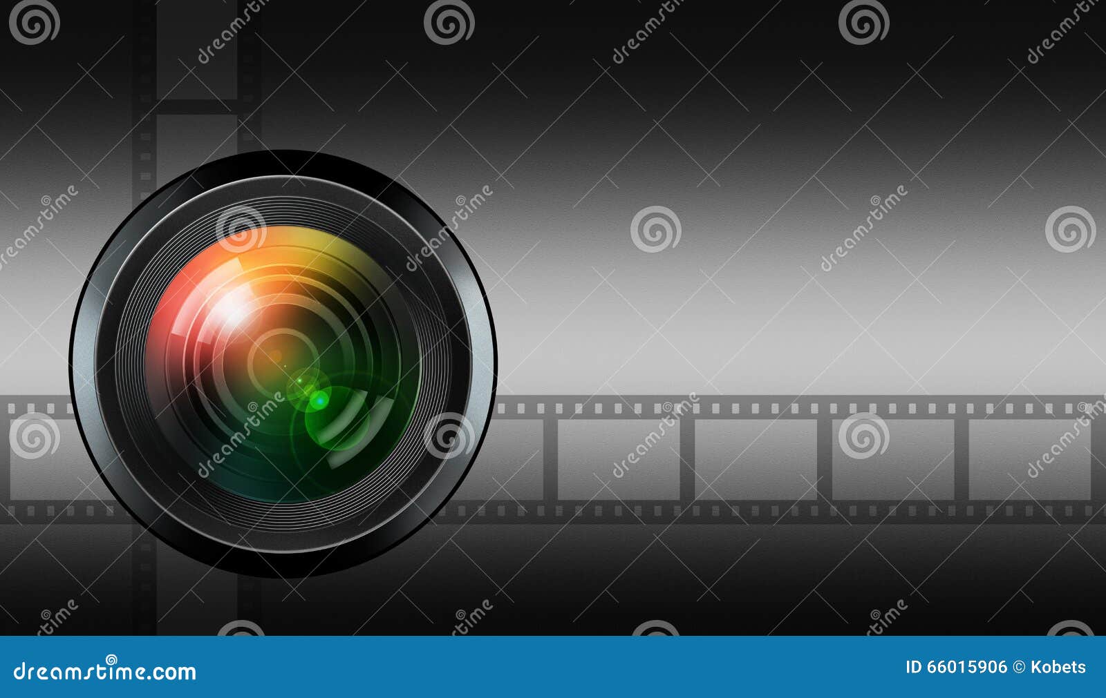 Photographic Lens on Black Background Stock Illustration - Illustration ...