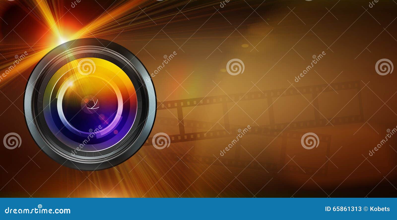 Photographic Lens on Dark Background Stock Illustration - Illustration ...