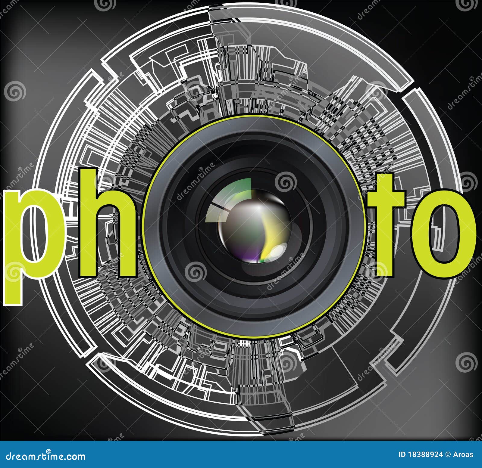 Photographic Lens Illustration Stock Vector - Illustration of optic ...