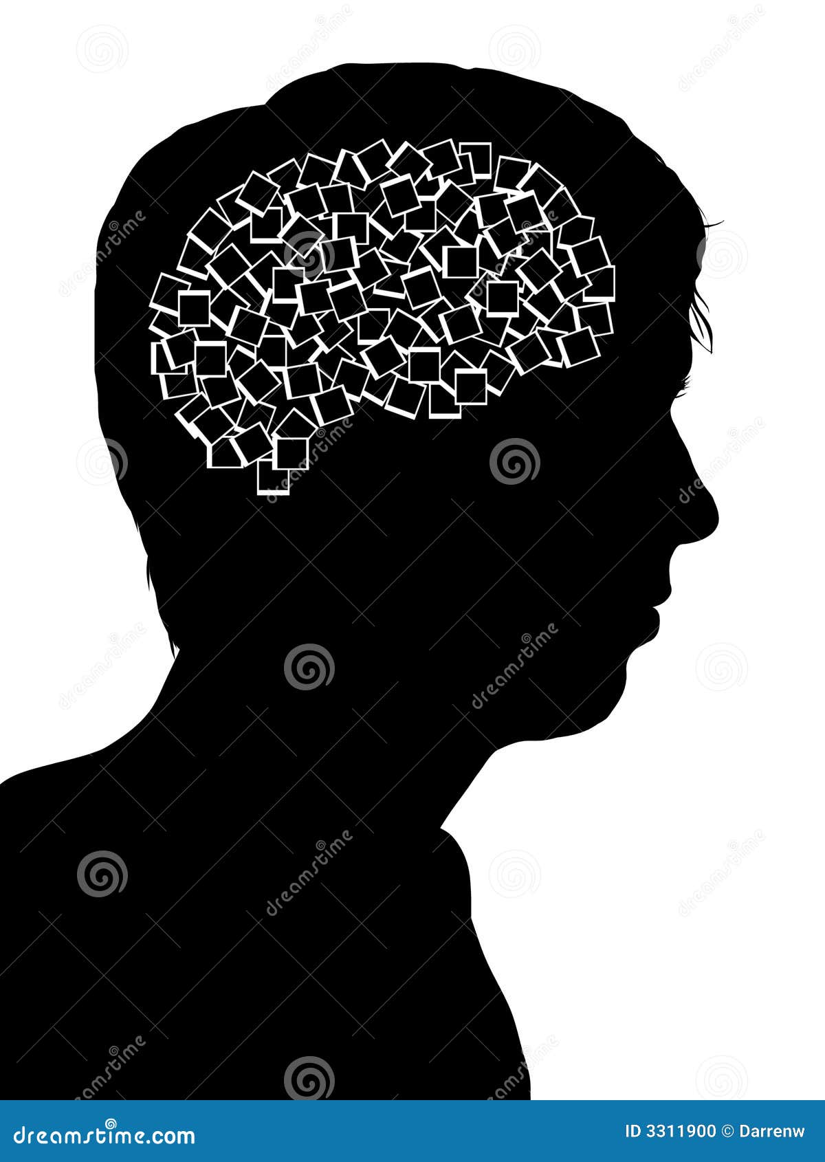 Photographic memory stock illustration. Illustration of face - 3311900