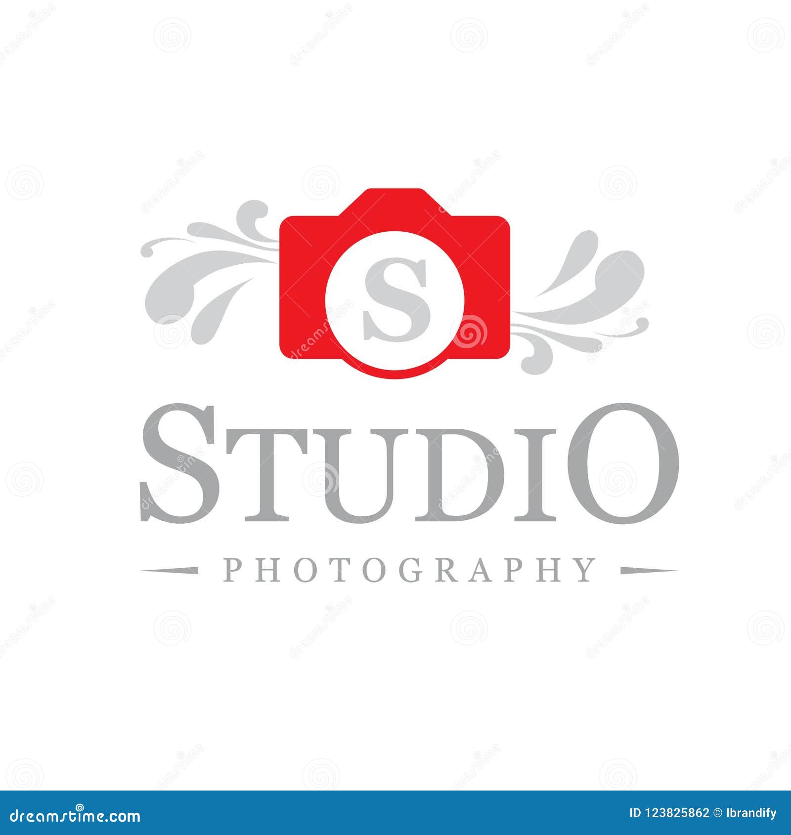 Photographic Studio Logo Design with Typographic Vector Stock Vector ...
