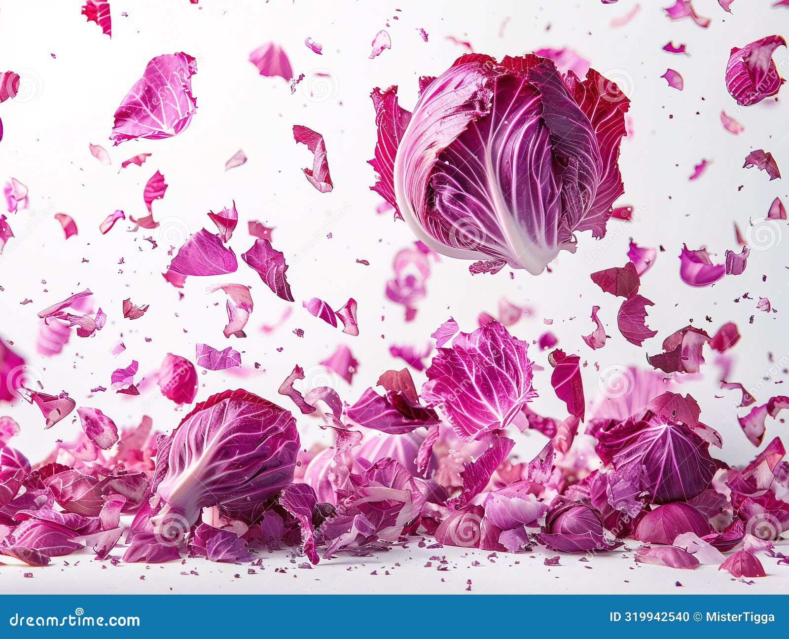Photography of CABBAGE Falling from the Sky, Hyperpop Colour Scheme ...