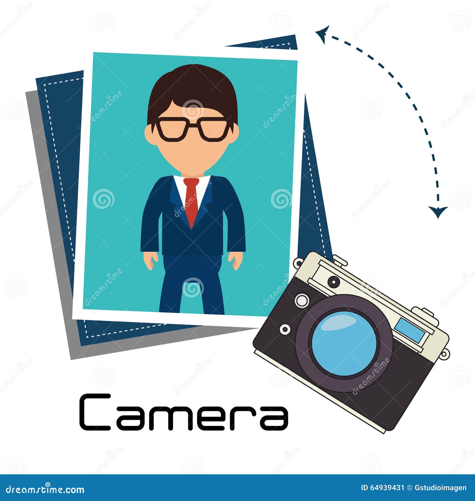 Photography and camera stock illustration. Illustration of businessman ...