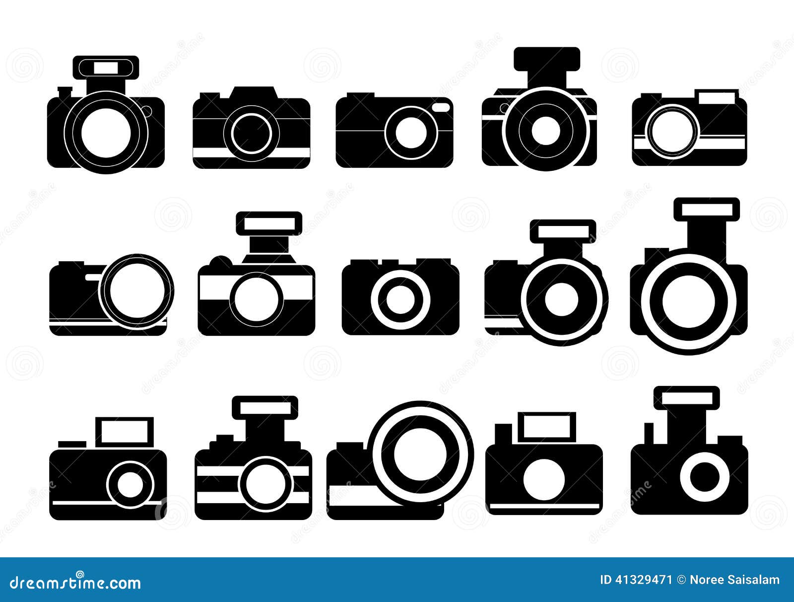 Photography Camera Icons Vector Stock Vector - Illustration of film ...