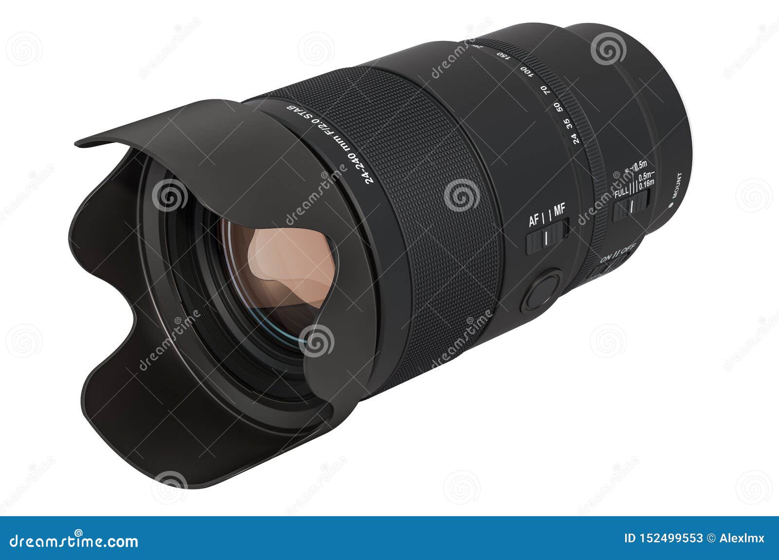 Photography Camera Lens, 3D Rendering Stock Illustration - Illustration ...