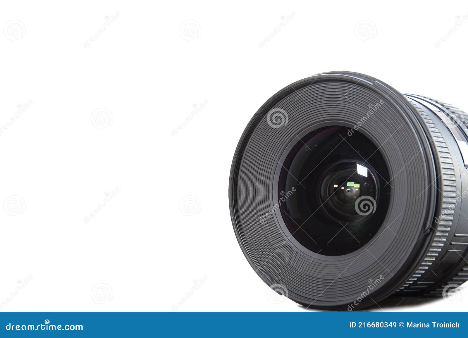 Photography Camera Lens Isolated on White Background. Mockup, Stock ...