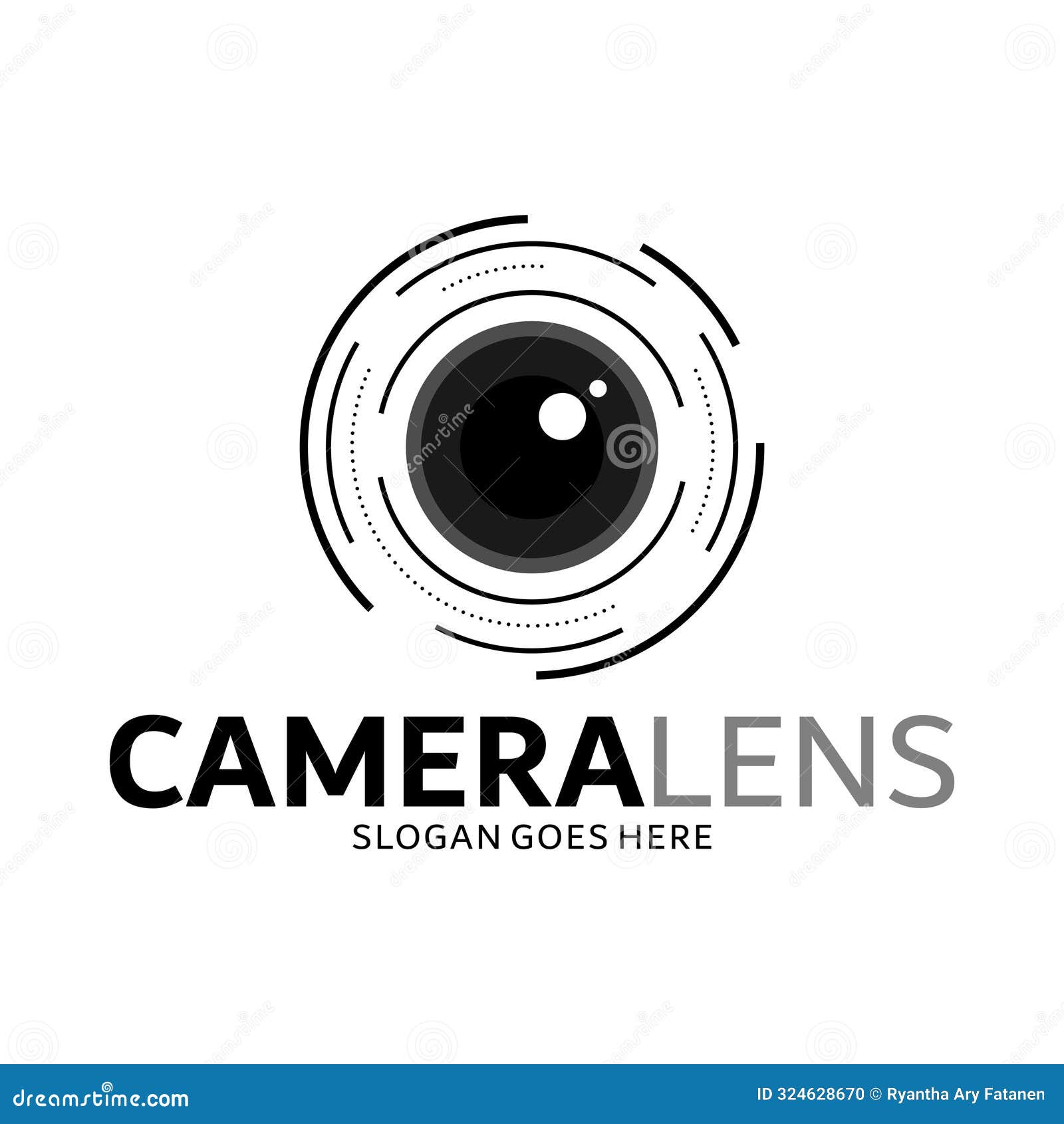 Photography Camera Lens Logo Vector Minimalist Illustration Design ...