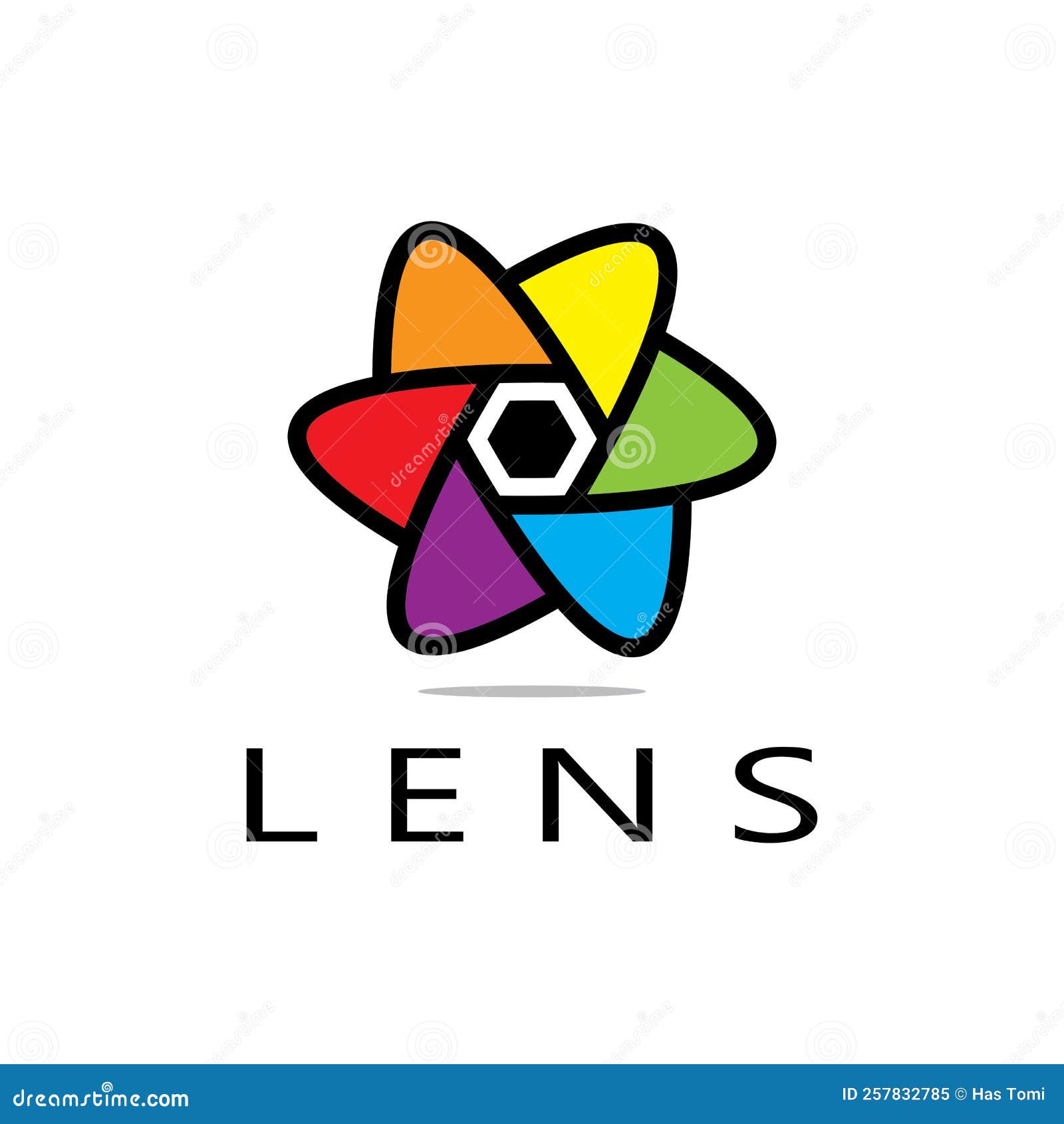 Photography Camera Logo Icon Vector Design Template Isolated on Black ...