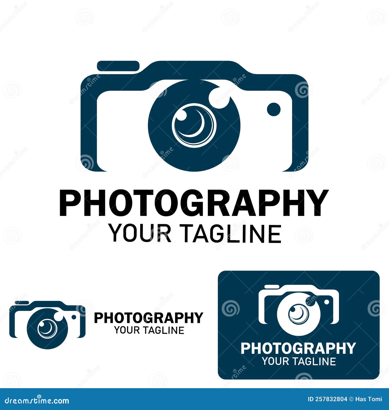 Photography Camera Logo Icon Vector Design Template Isolated on Black ...