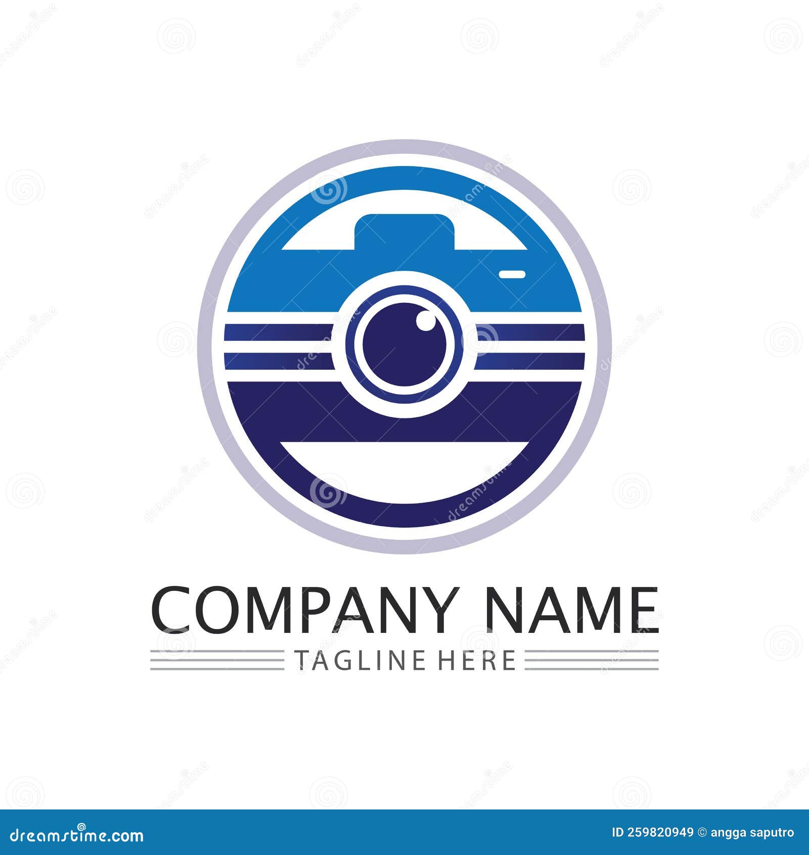 Photography Camera Logo Icon Vector Design Template Isolated on Black ...