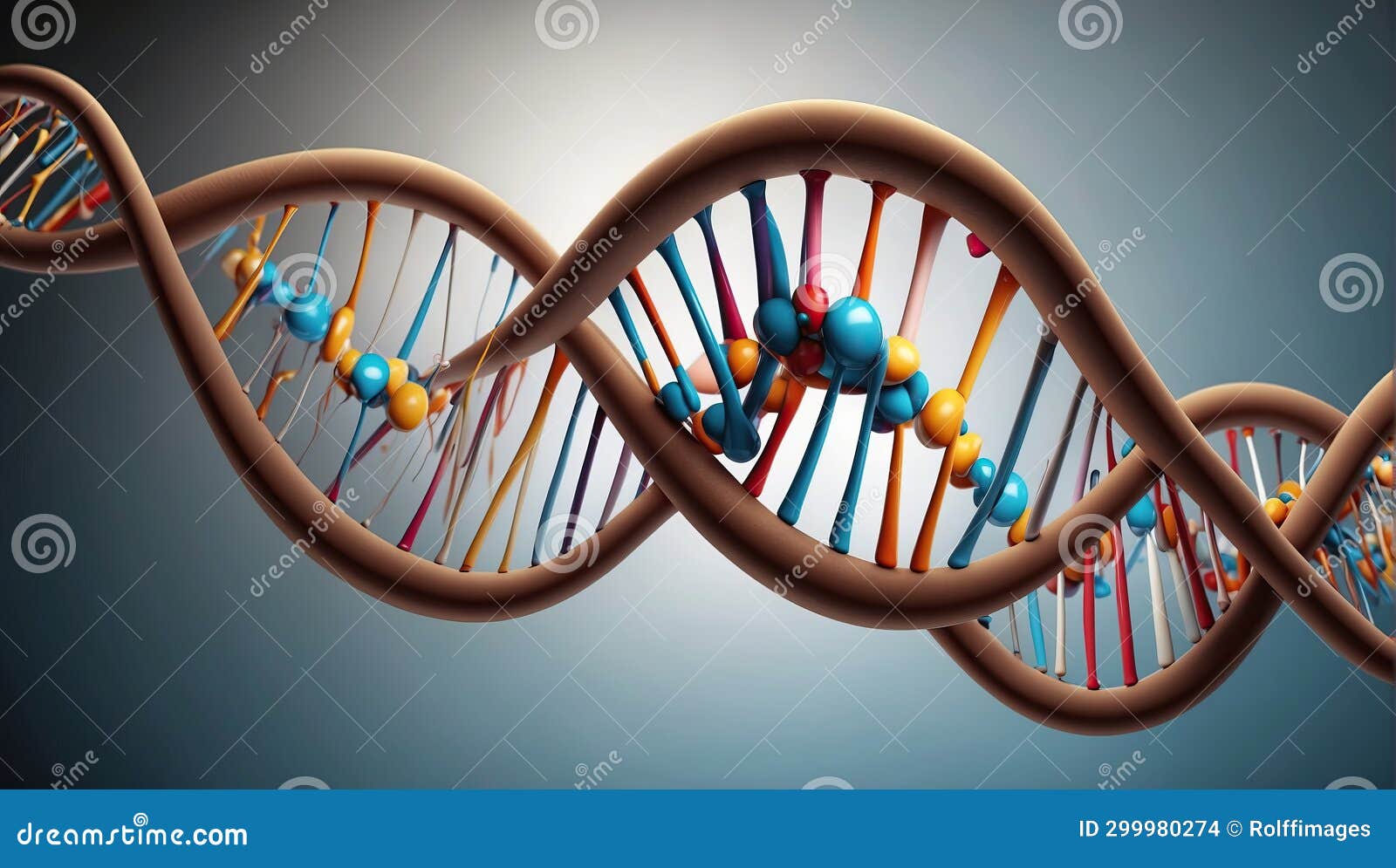 Photography of colored DNA stock illustration. Illustration of ...