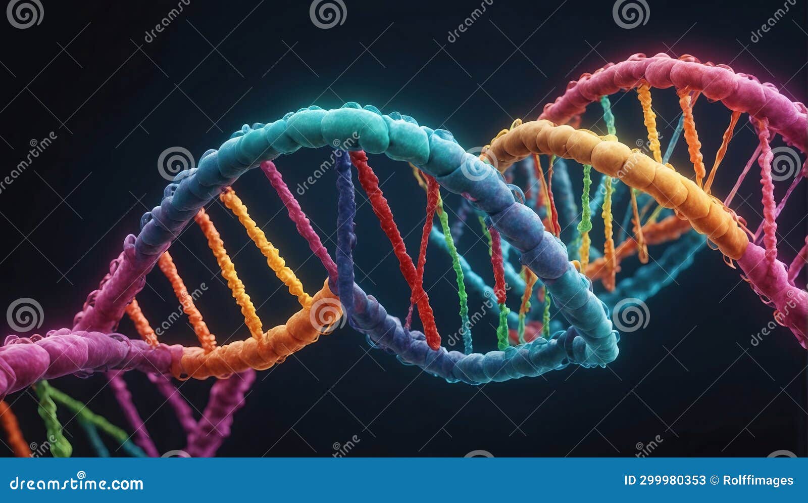 Photography of colored DNA stock image. Image of model - 299980353