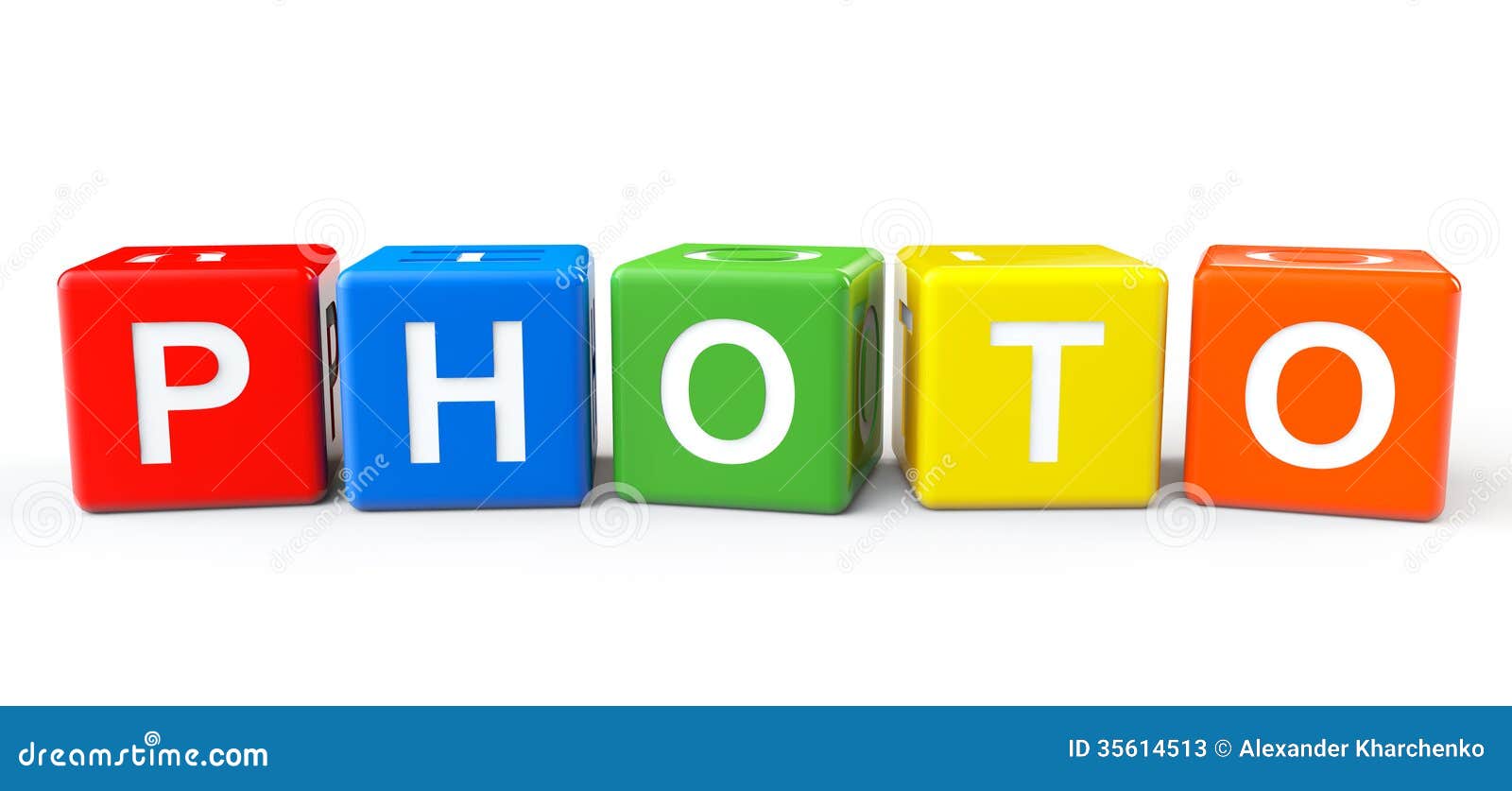 Photography Concept. Photo Cubes Stock Illustration - Illustration of ...