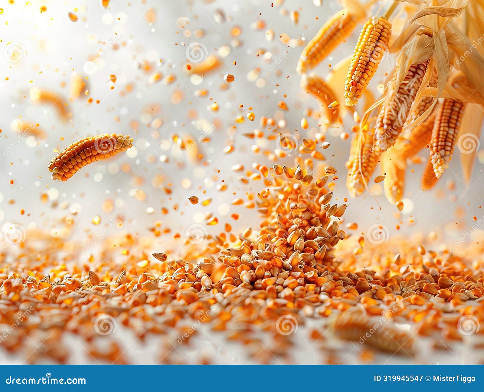 Photography of CORN Falling from the Sky, Hyperpop Colour Scheme ...