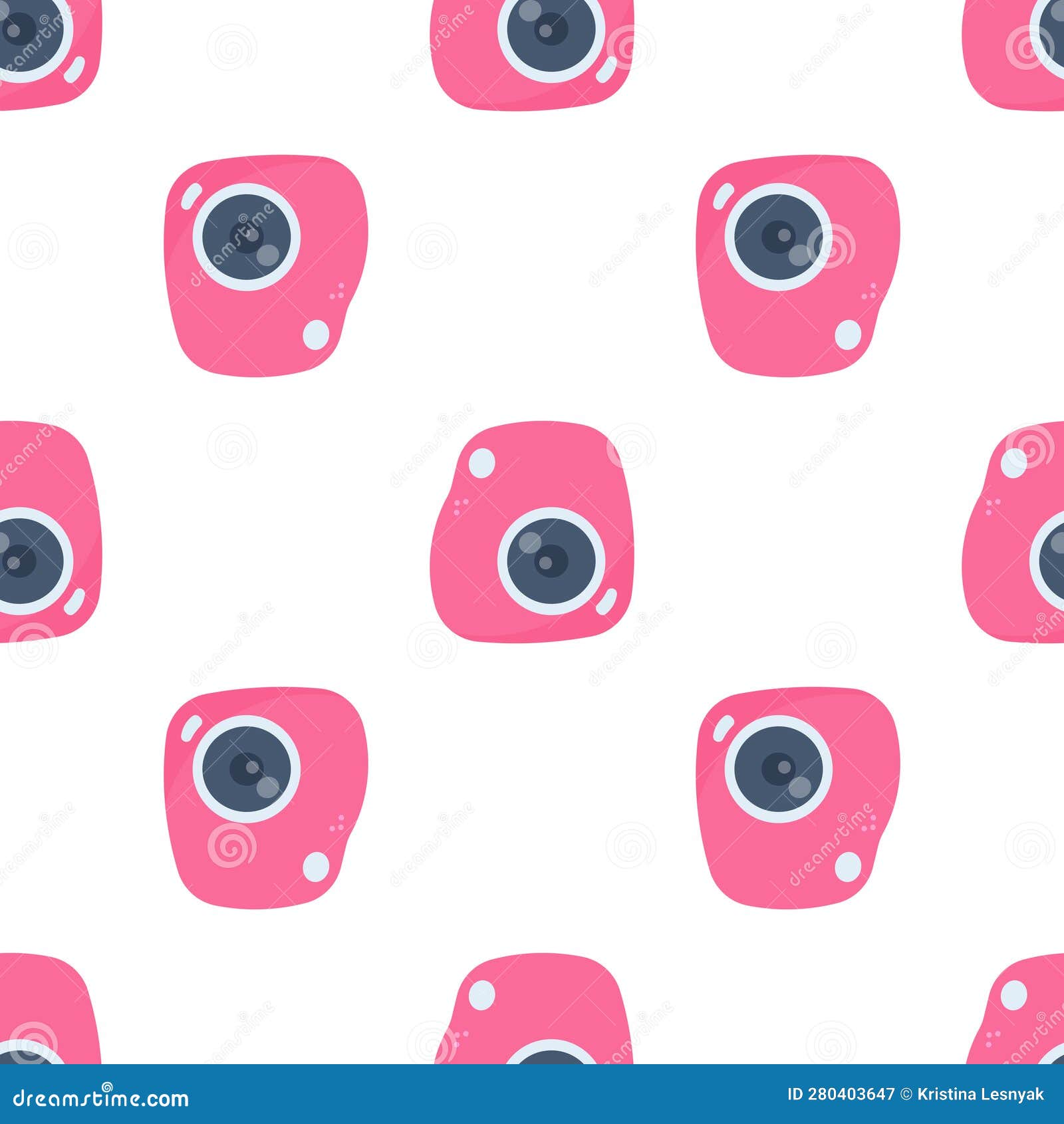 Photography Day Camera Color Pattern Elements Set Stock Vector ...