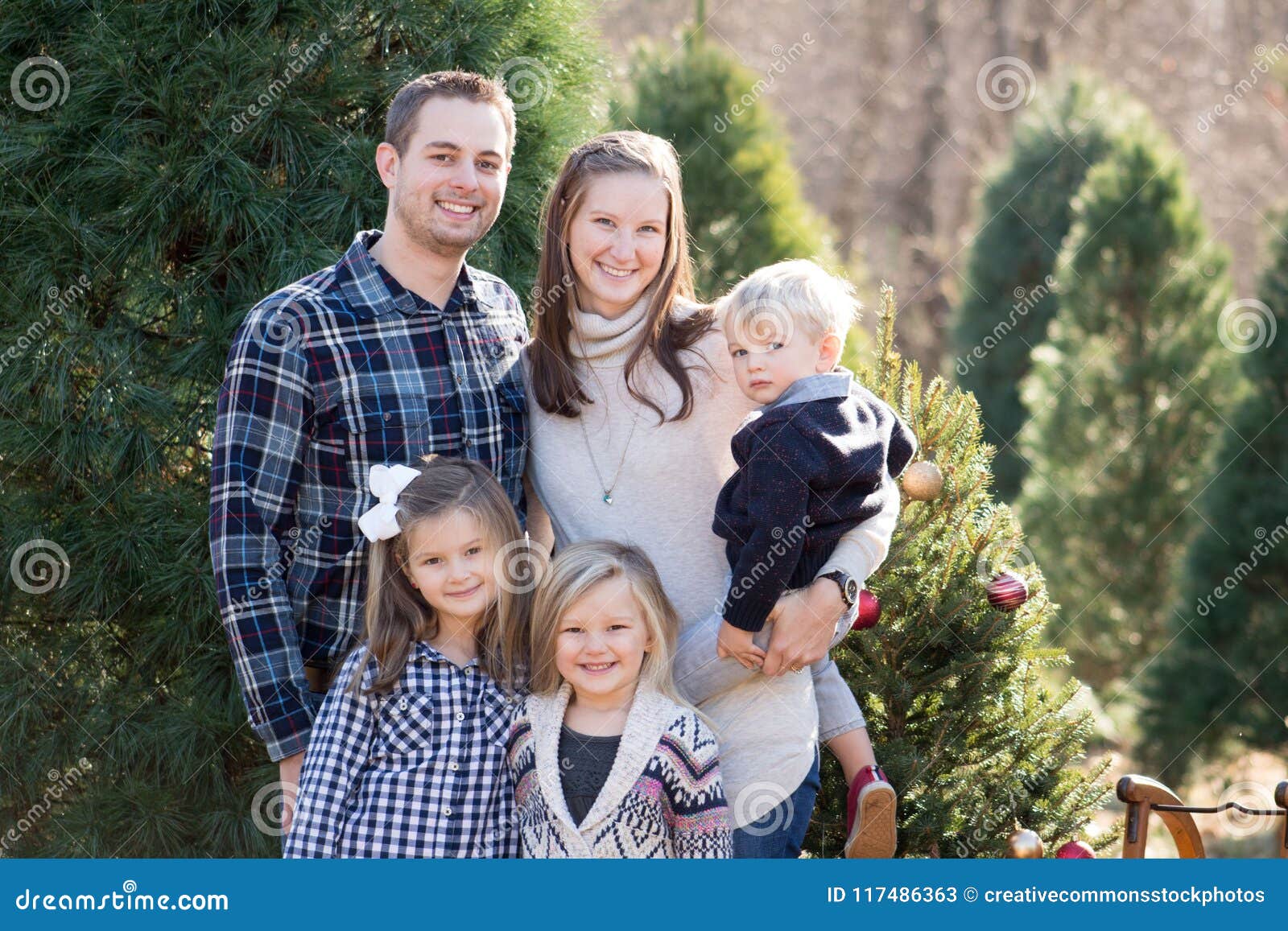 Photography Of Family Near Pine Tree Picture. Image: 117486363